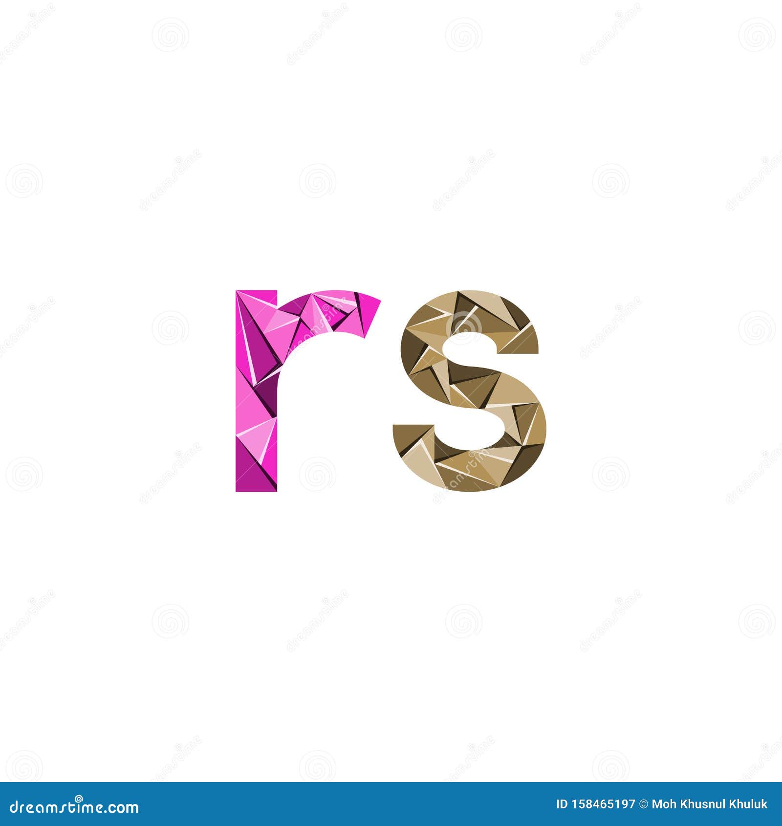 Initial Letter Rs Abstract Triangle Logo Vector Stock Vector ...