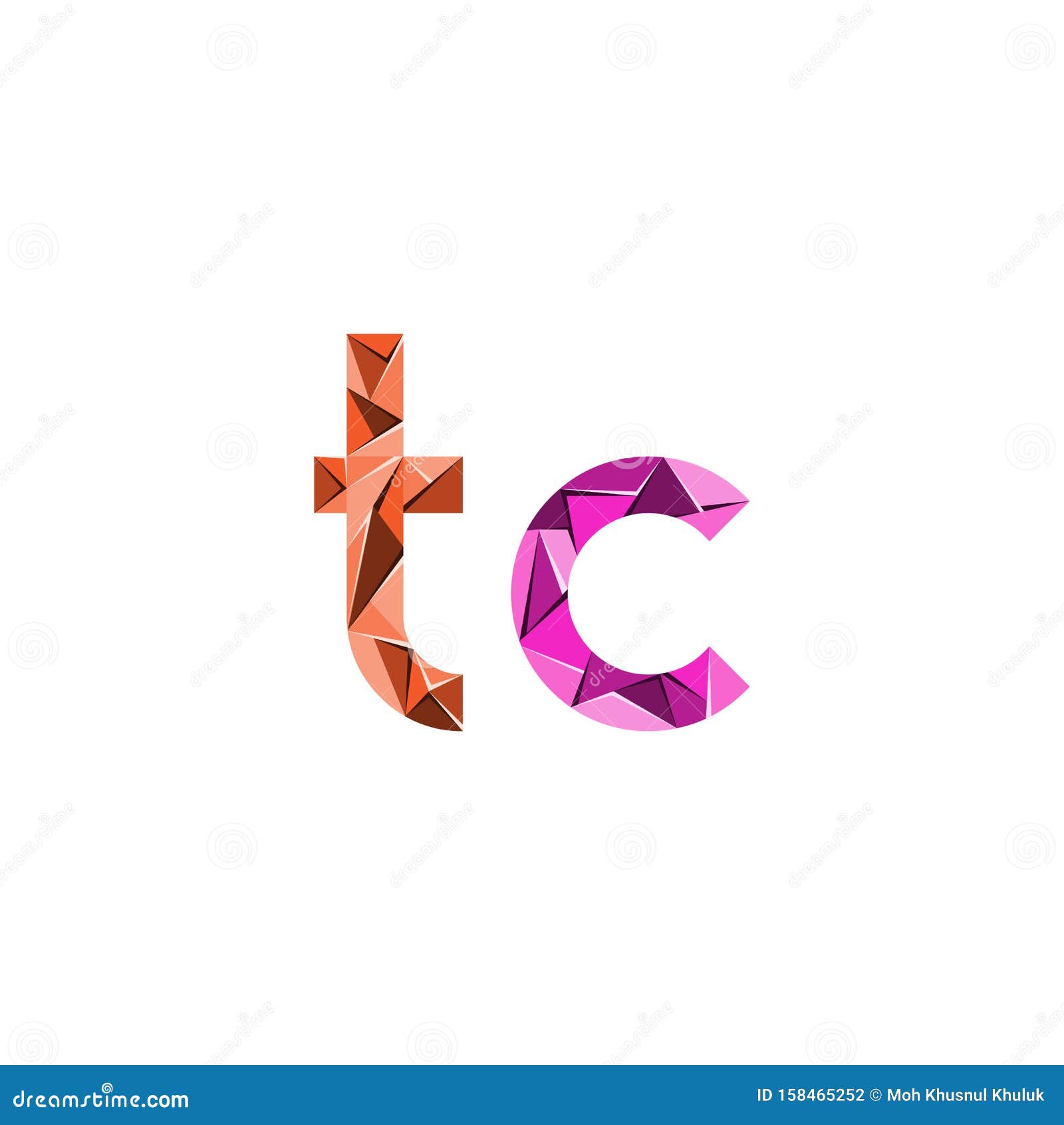 Initial Letter Tc Abstract Triangle Logo Vector Stock Vector ...