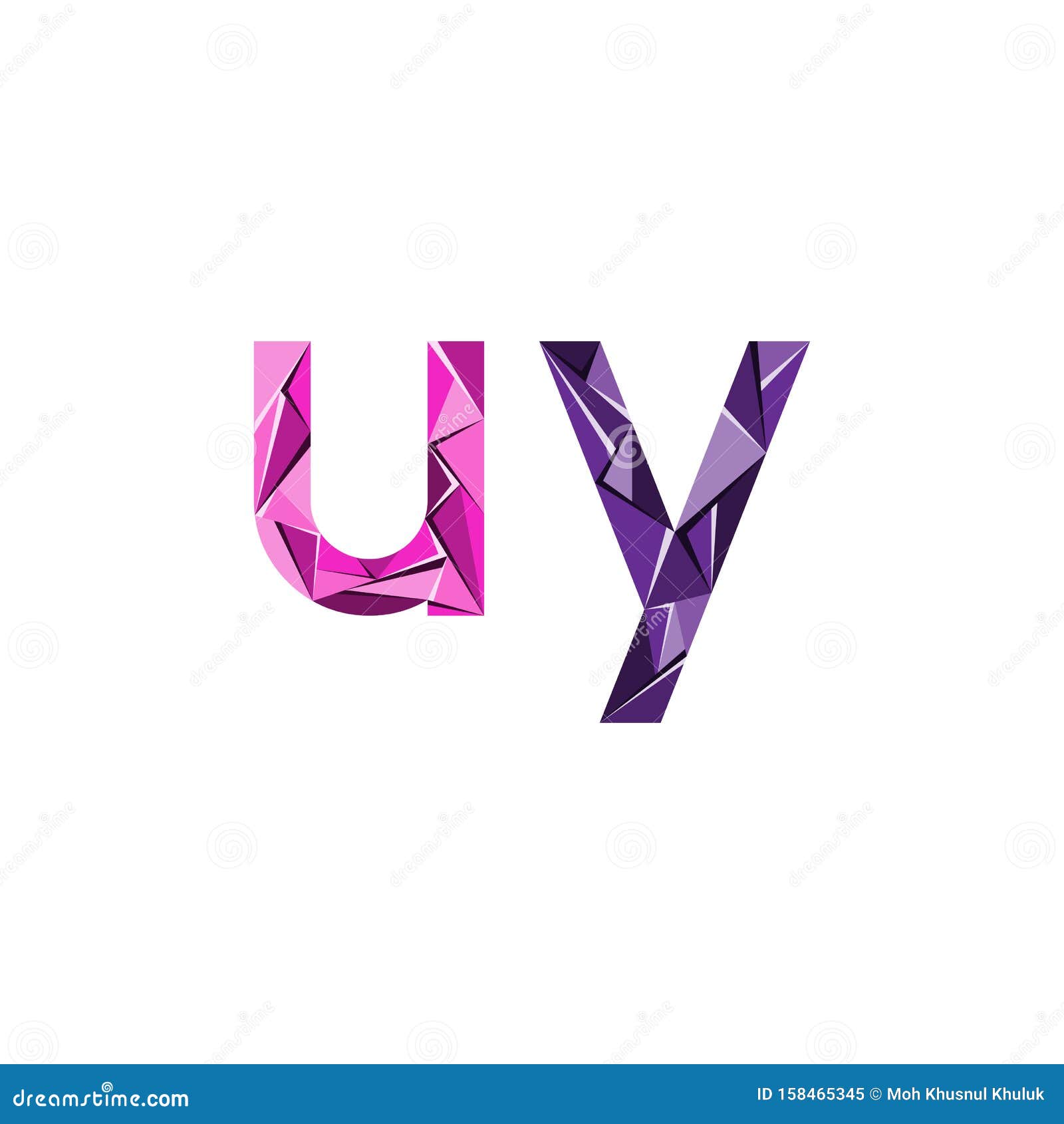 Initial Letter Uy Abstract Triangle Logo Vector Stock Vector ...