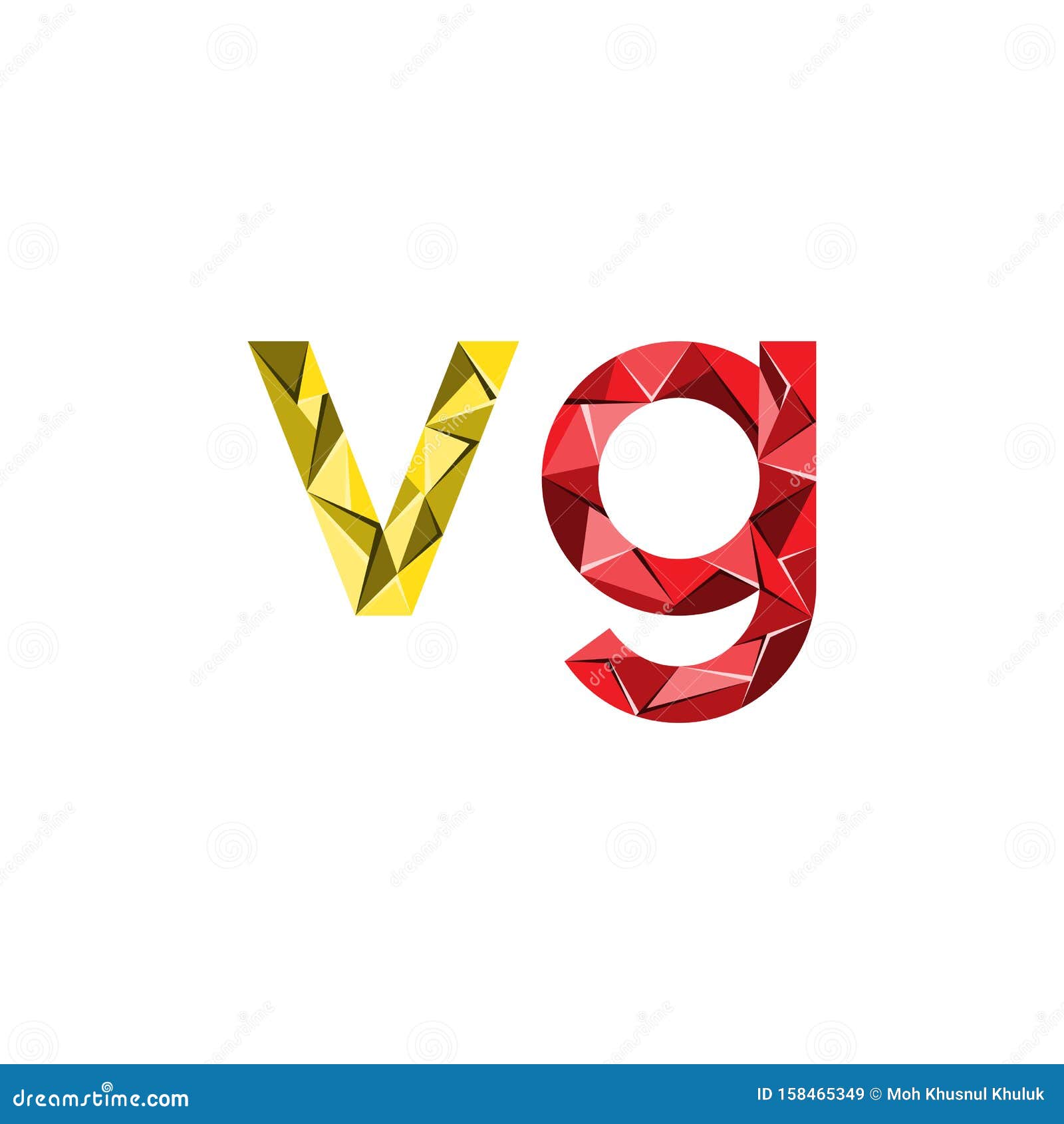 Initial Letter Vg Abstract Triangle Logo Vector Stock Vector ...