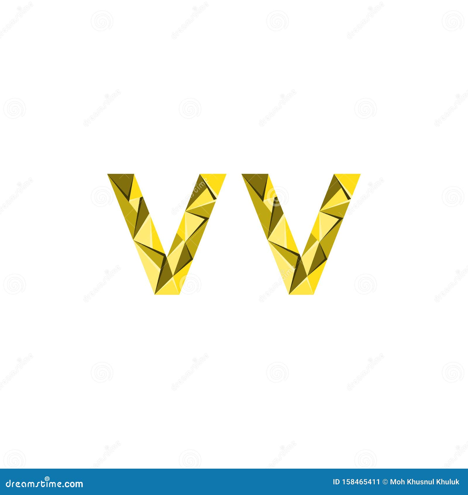 Initial Letter Vv Abstract Triangle Logo Vector Stock Vector ...