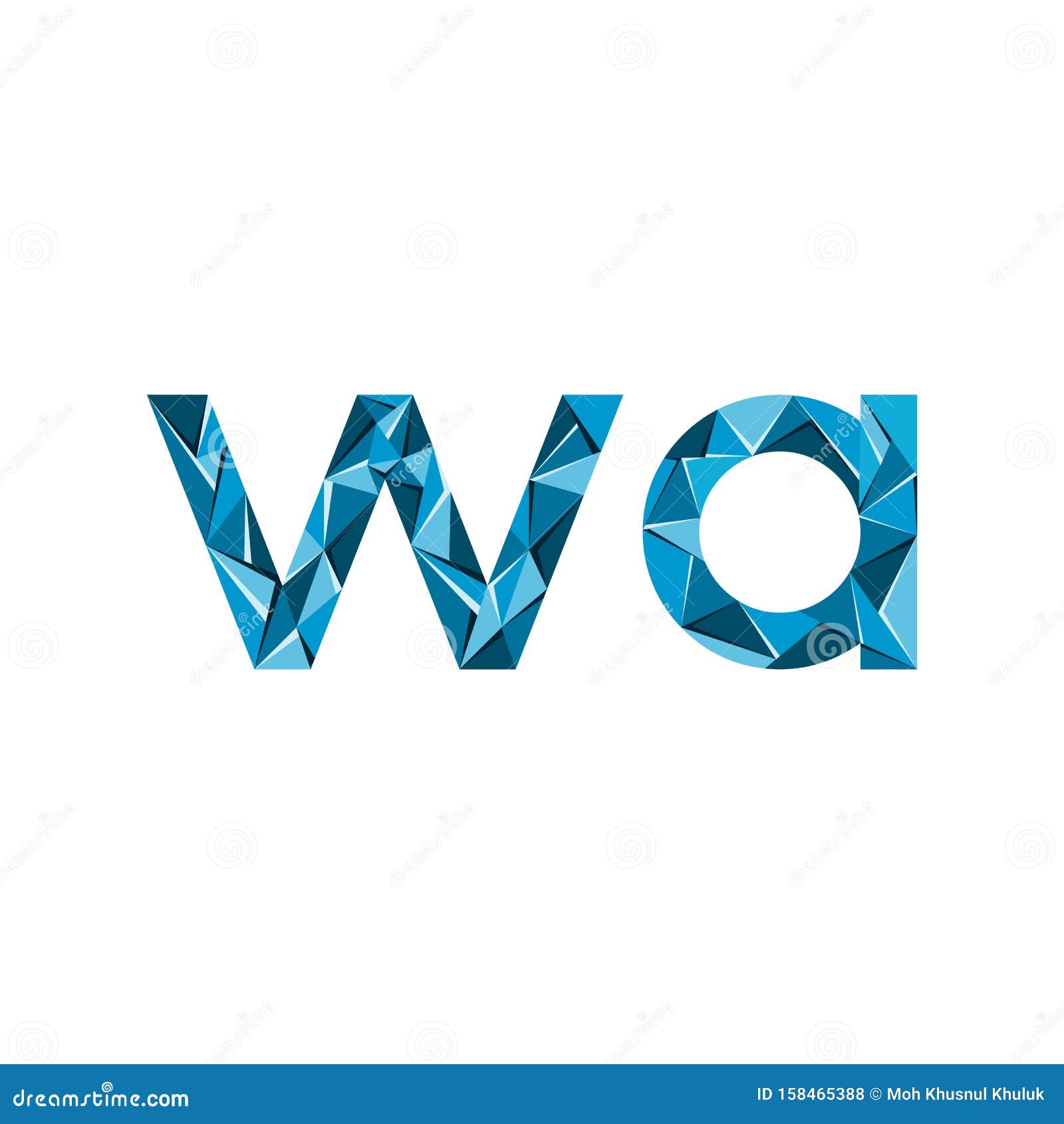 Initial Letter Wa Abstract Triangle Logo Vector Stock Vector ...