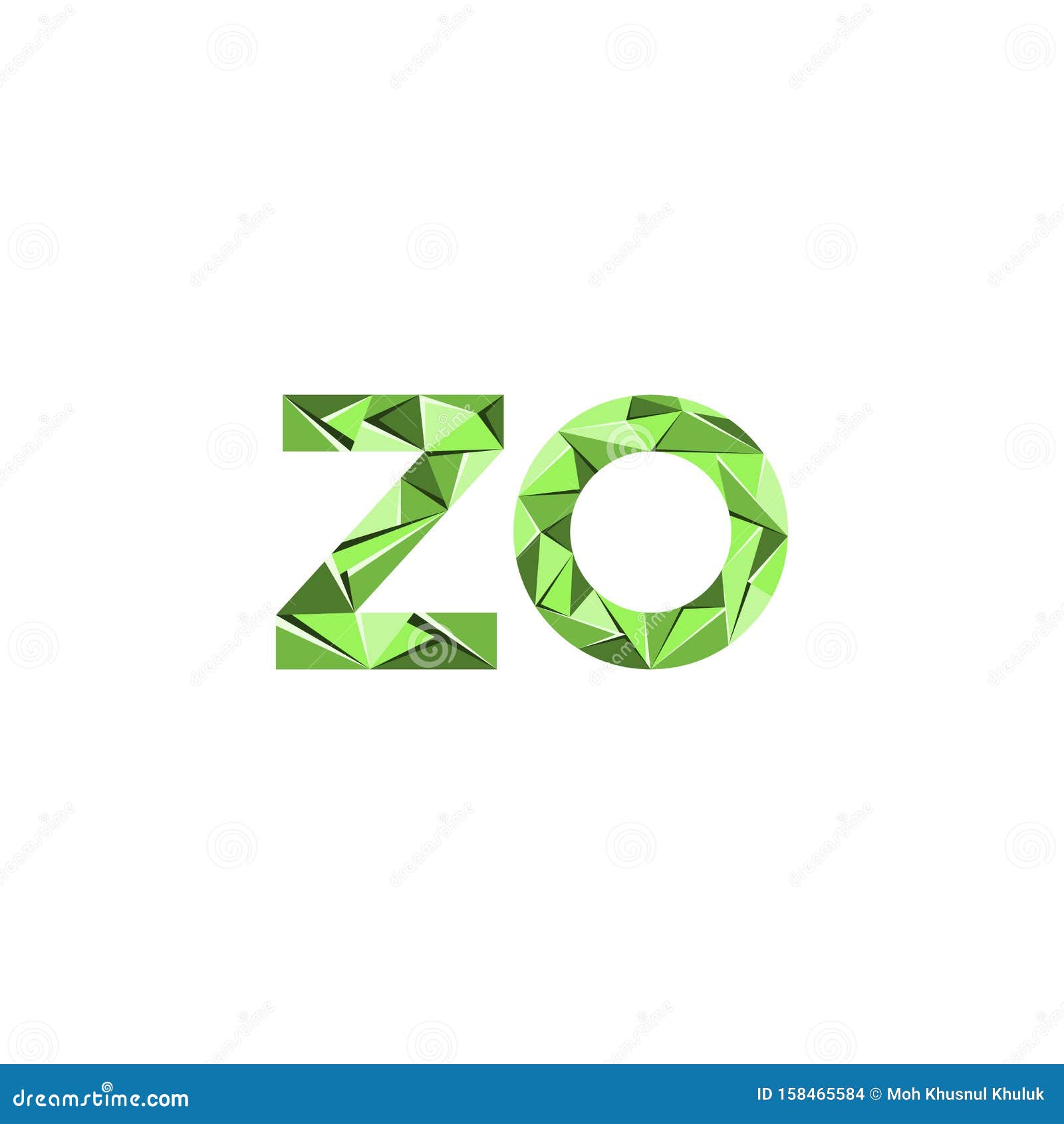 Initial Letter Zo Abstract Triangle Logo Vector Stock Vector ...