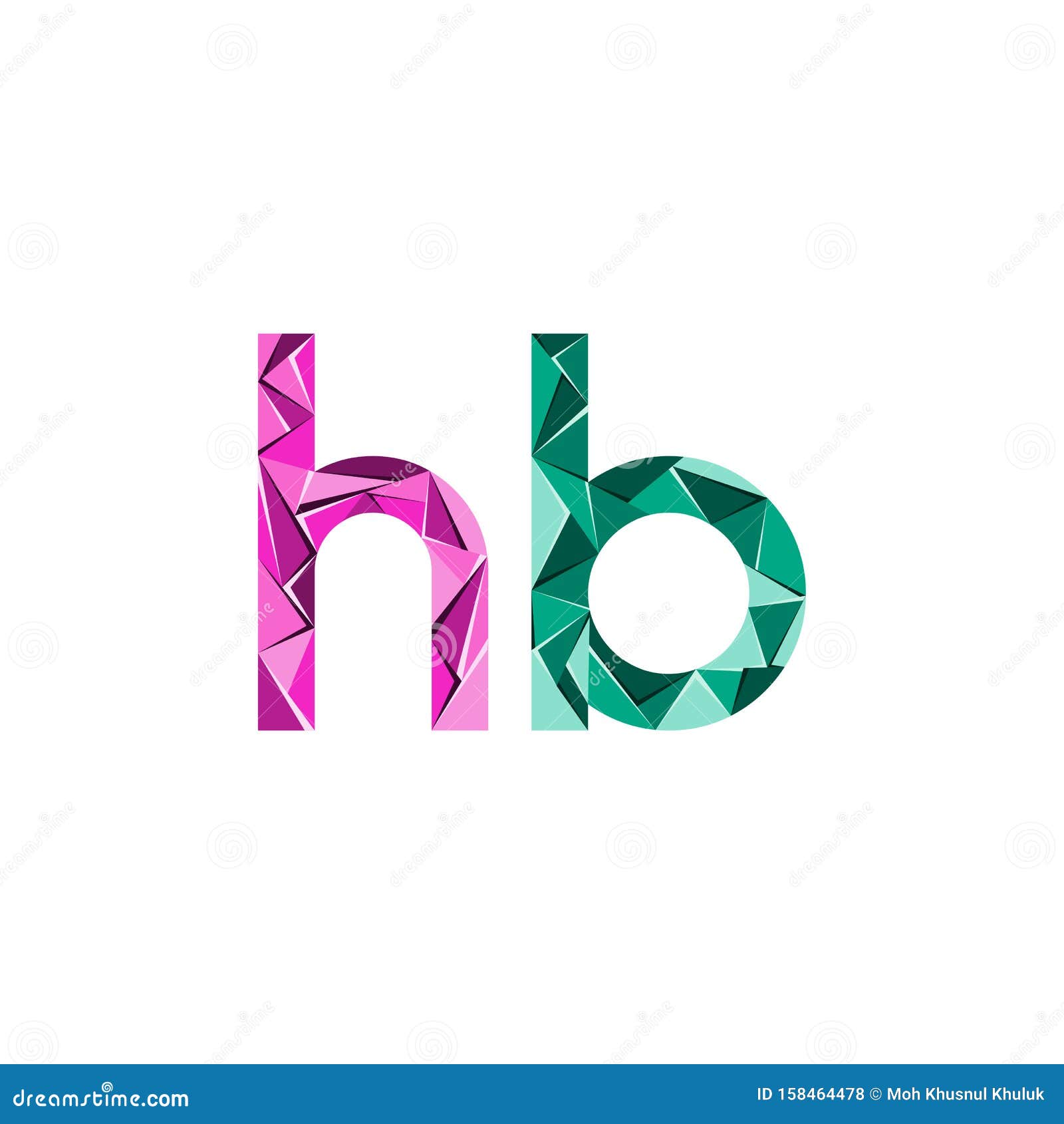 Initial Letter Hb Abstract Triangle Logo Vector Stock Vector ...