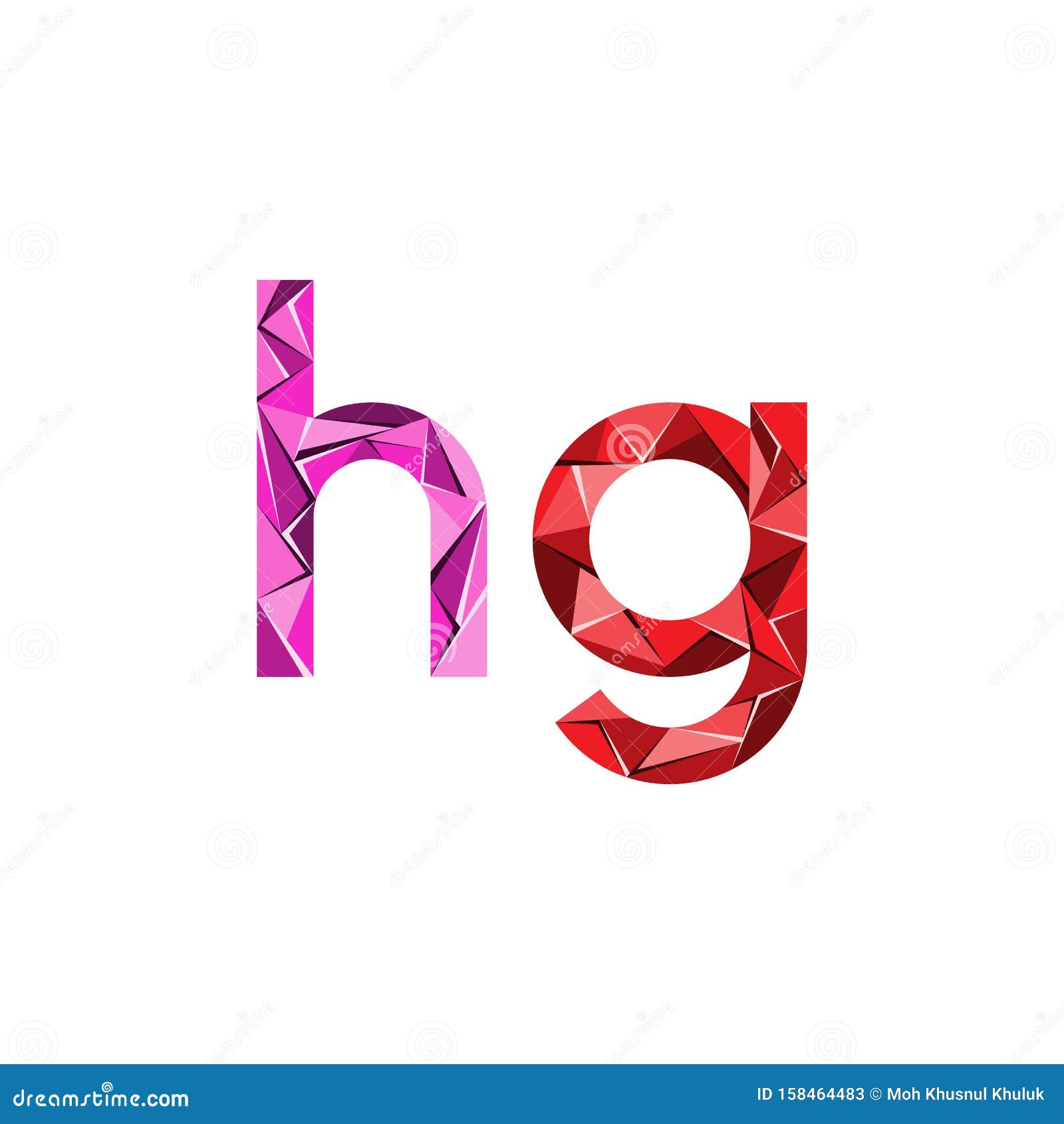 Initial Letter Hg Abstract Triangle Logo Vector Stock Vector ...