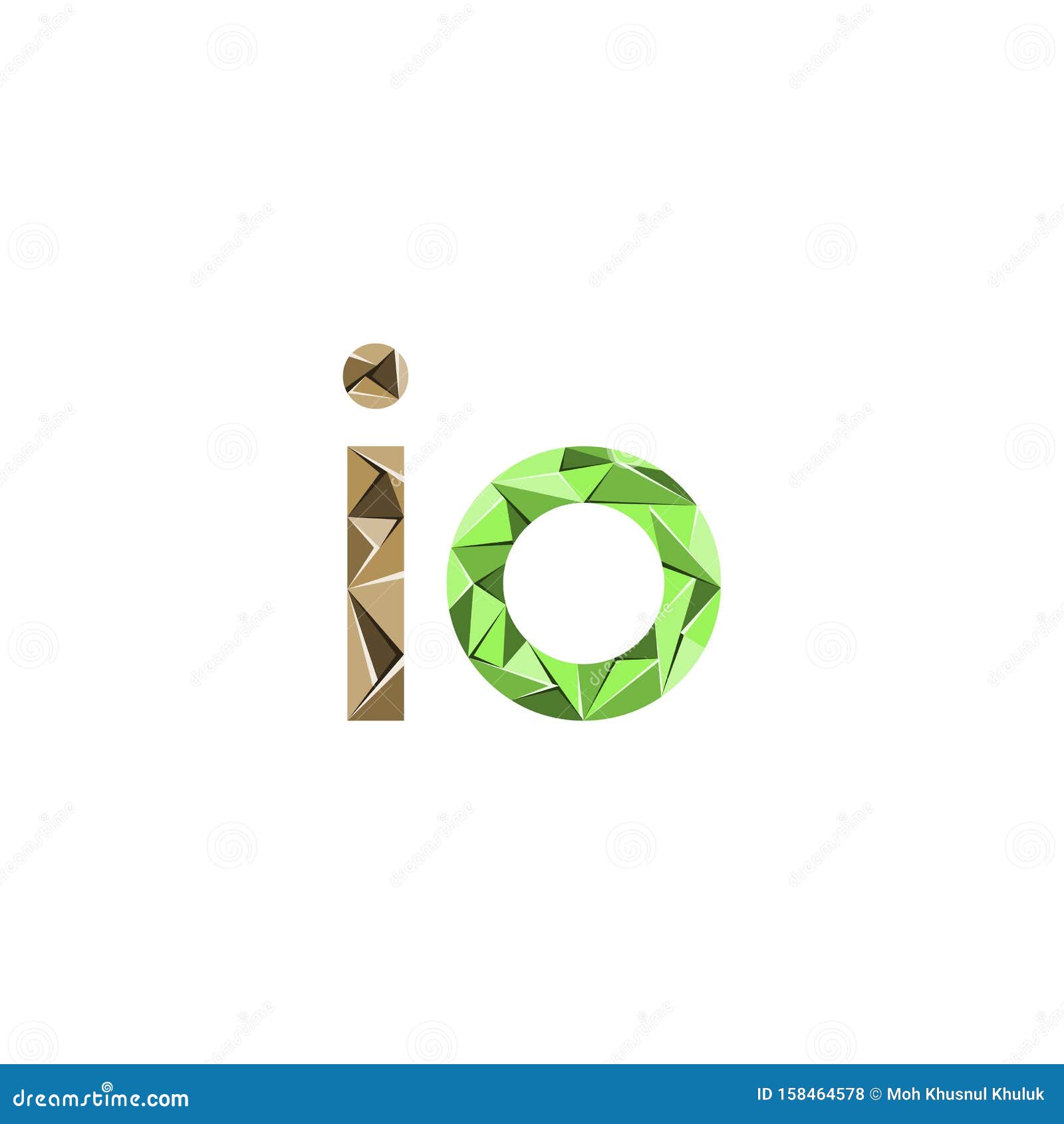 Initial Letter Io Abstract Triangle Logo Vector Stock Vector ...