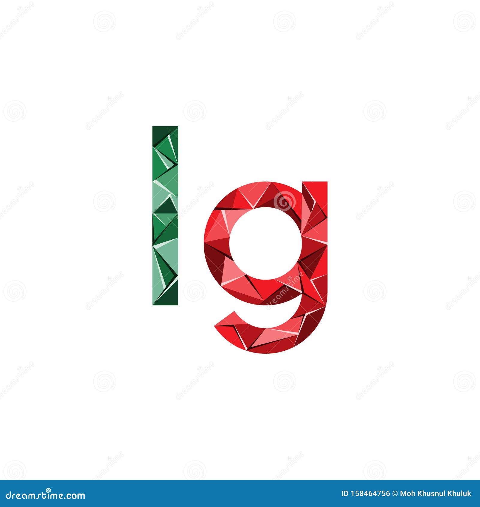 Initial Letter Lg Abstract Triangle Logo Vector Stock Vector ...