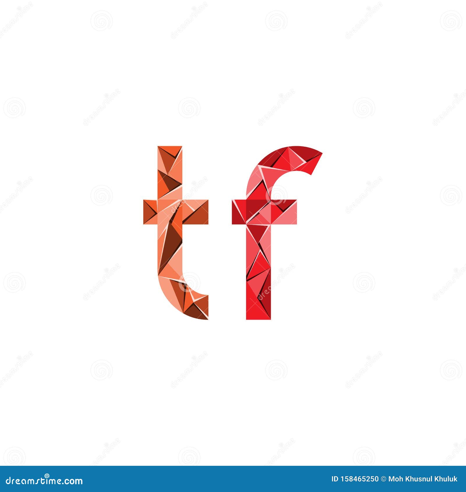 Initial Letter Tf Abstract Triangle Logo Vector Stock Vector ...