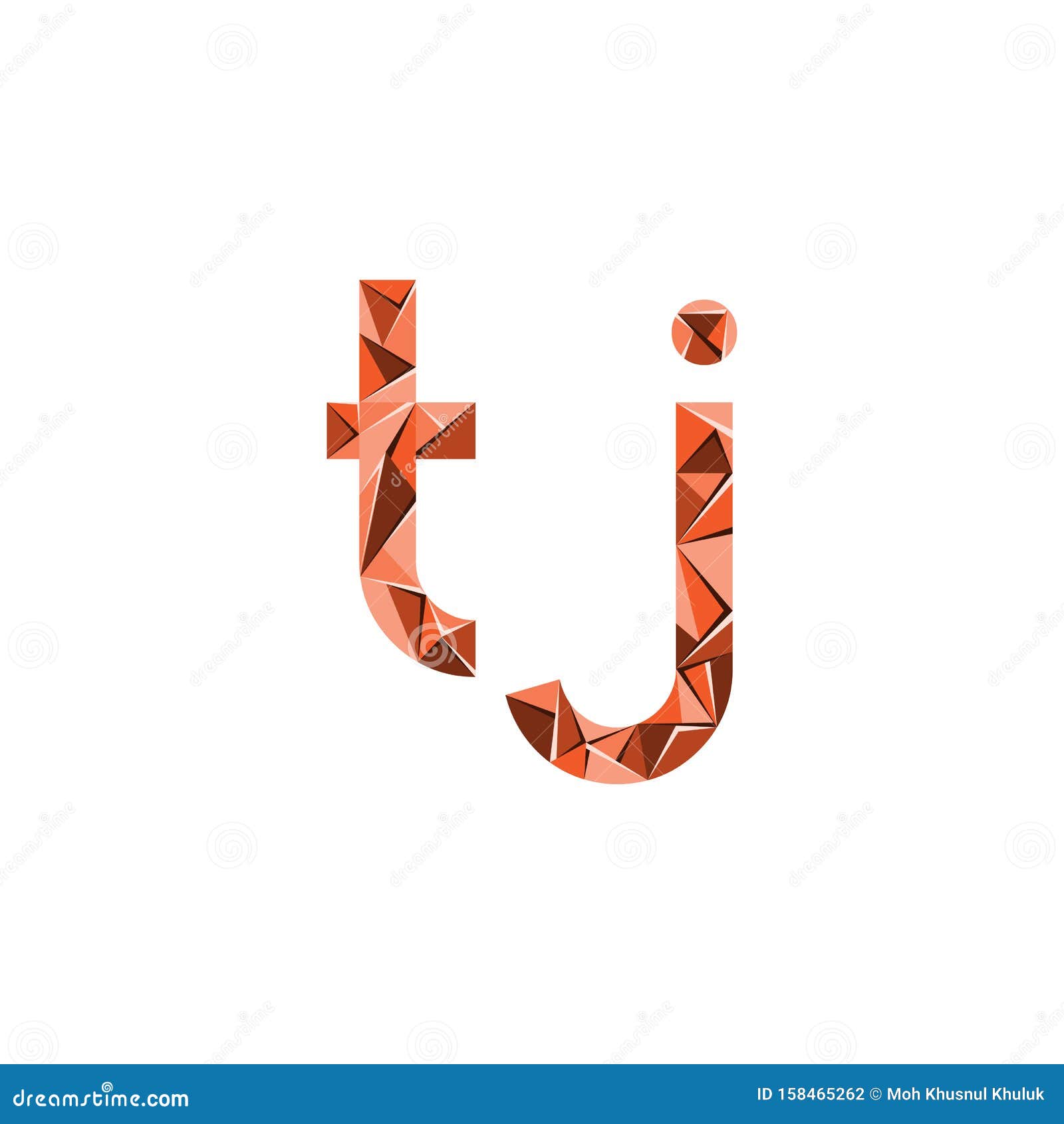 Initial Letter Tj Abstract Triangle Logo Vector Stock Vector ...