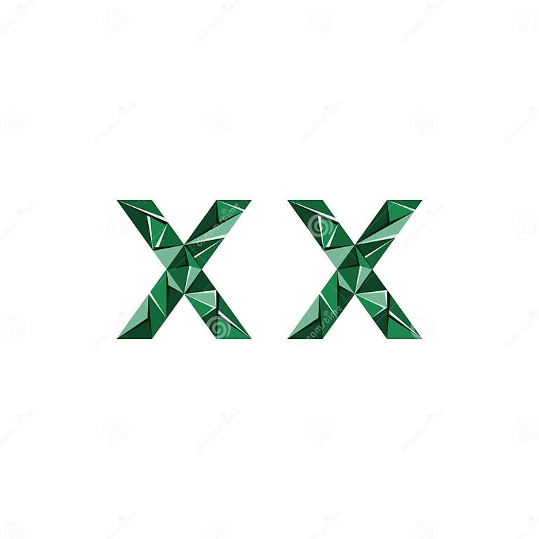 Initial Letter Xx Abstract Triangle Logo Vector Stock Vector ...