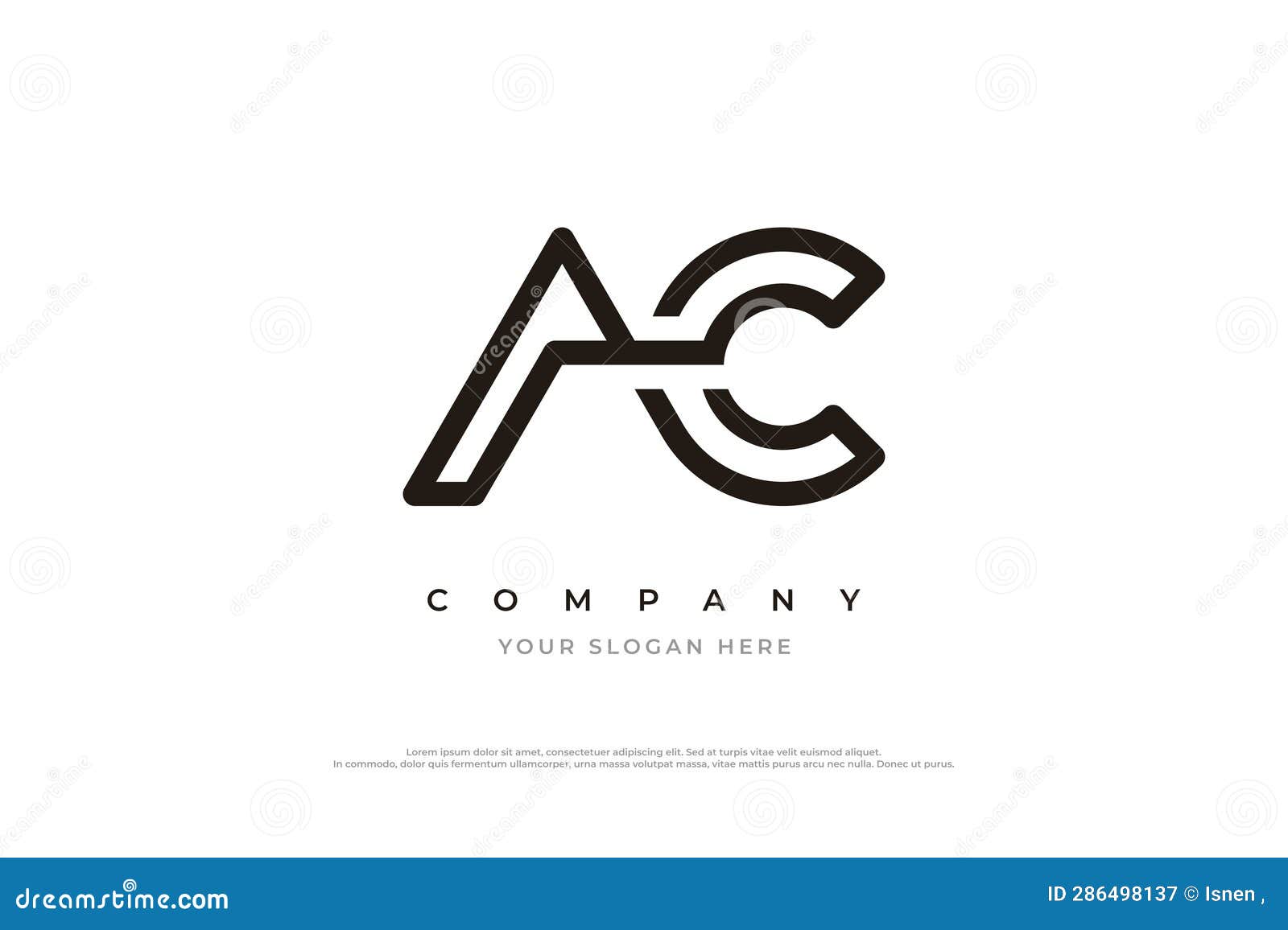 Initial Letter AC Monogram Logo Design Stock Vector - Illustration of ...
