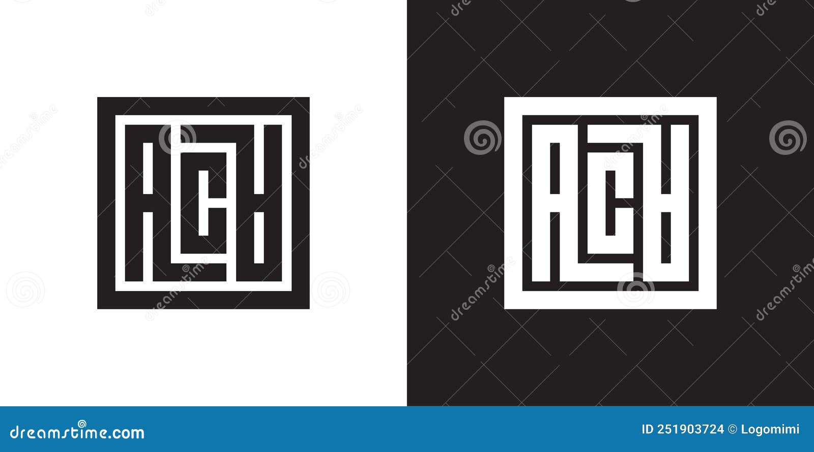 Initial Letter ACA Logo Design Template, Geometric Monogram Logo Stock ...