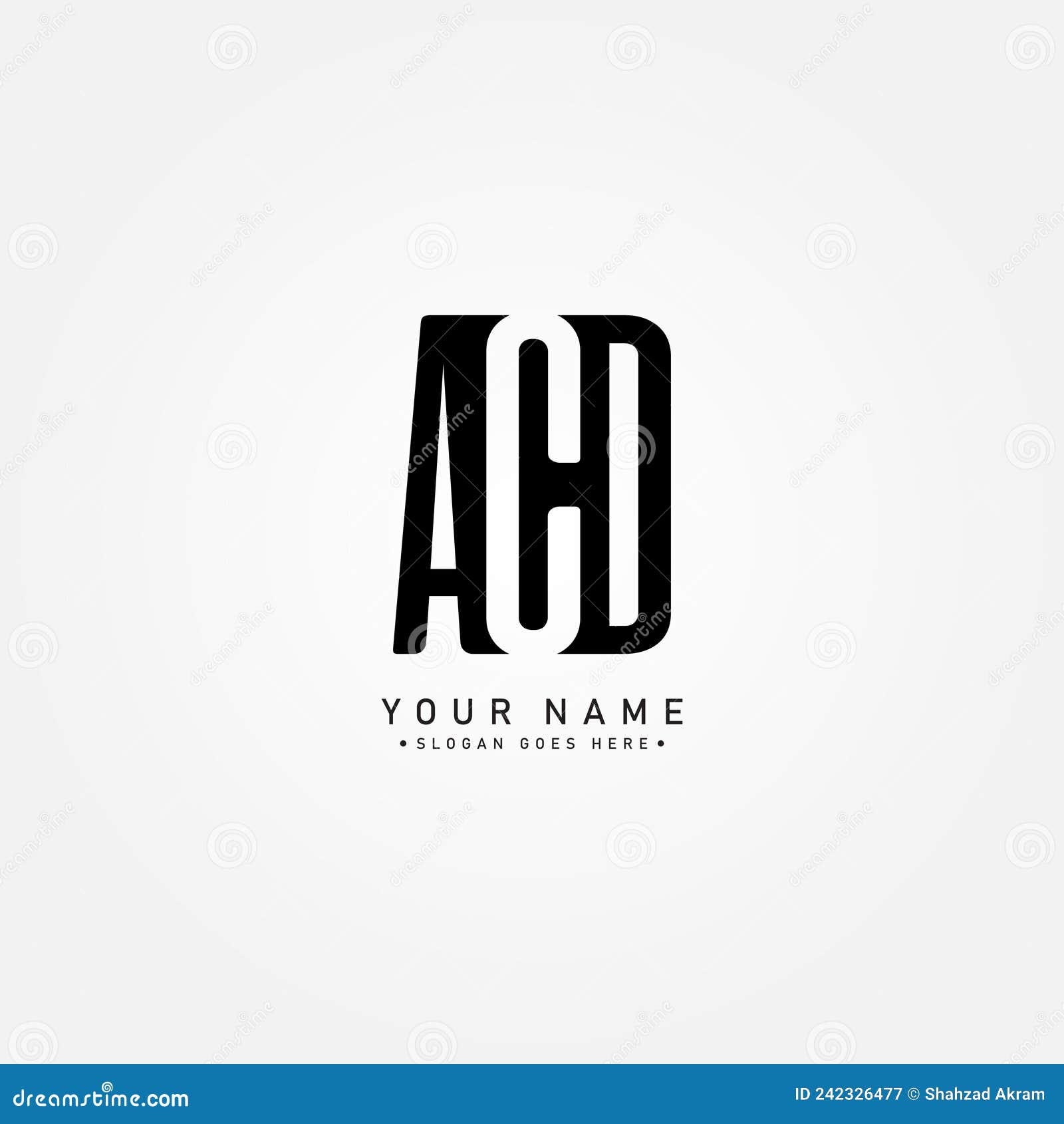 Initial Letter ACD Logo - Simple Monogram Logo for Initials a, C and D ...