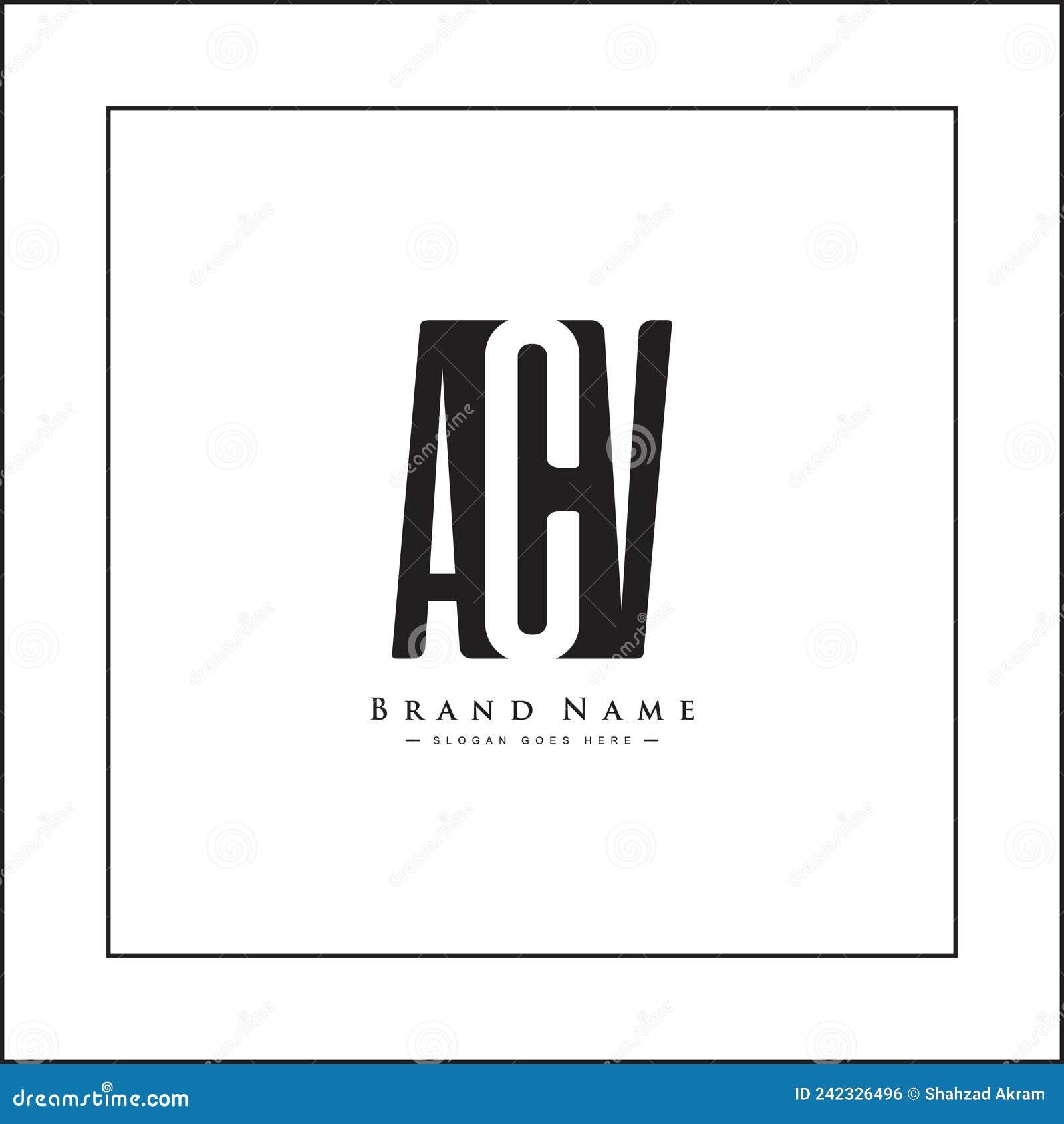 Initial Letter ACV Logo - Simple Monogram Logo for Initials a, C and V ...