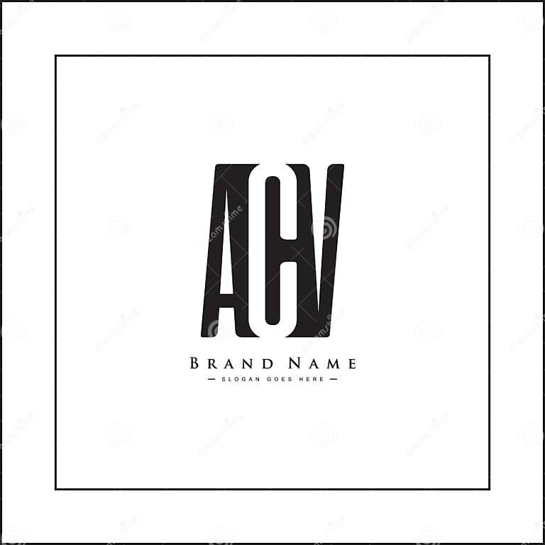 Initial Letter ACV Logo - Simple Monogram Logo for Initials a, C and V ...