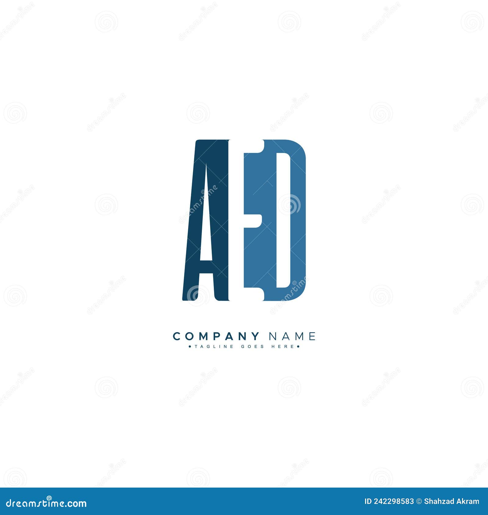 Initial Letter AED Logo - Simple Monogram Logo for Initials a, E and D ...