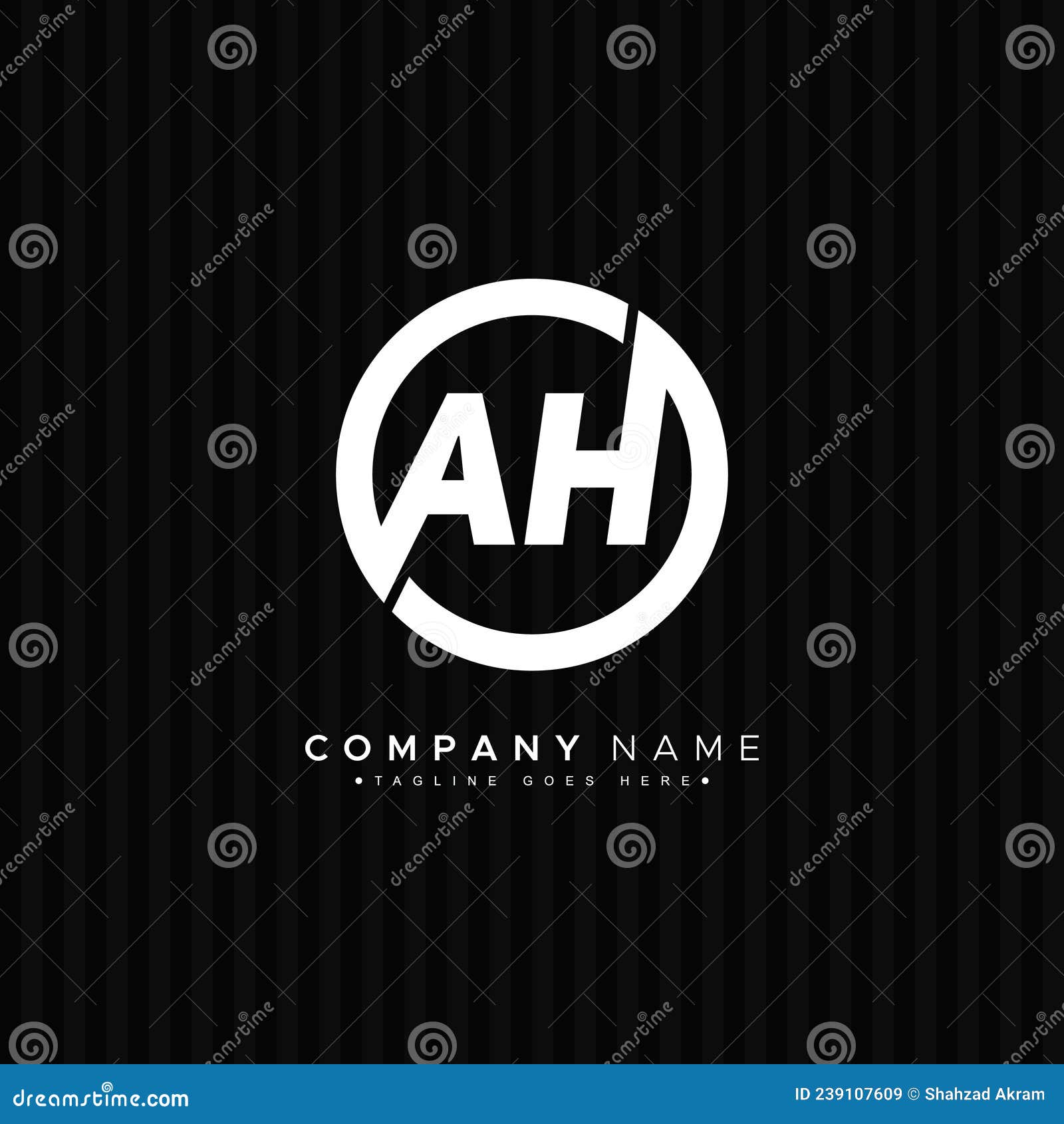 Initial Letter AH Logo, Simple Alphabet Logo Stock Vector ...