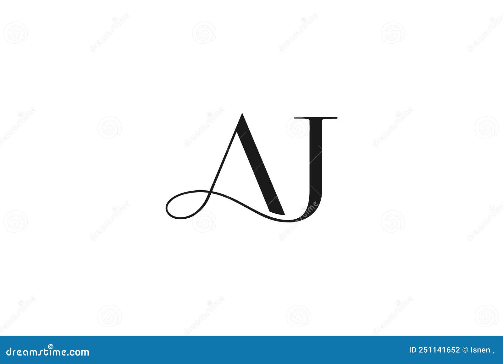 Initial Letter AJ Logo Design Vector Template Stock Vector ...