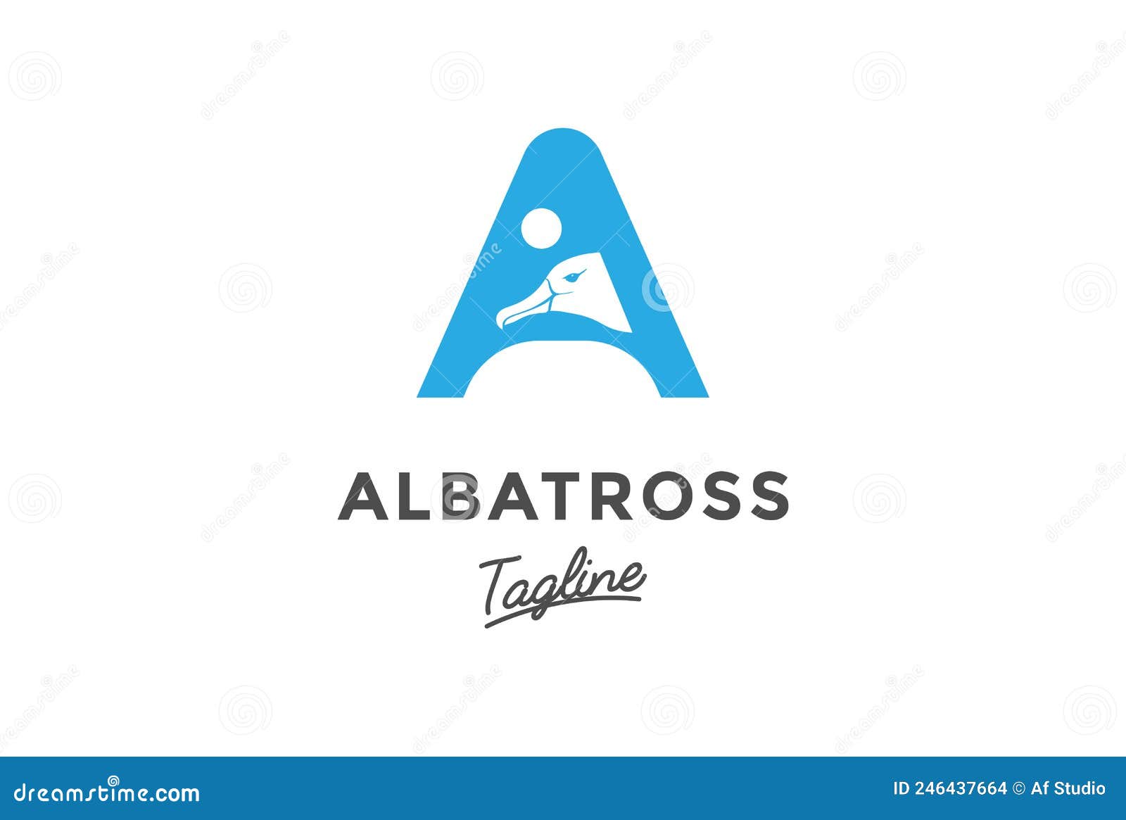 Initial Letter a for Albatross Bird Logo Design Vector Stock Vector ...