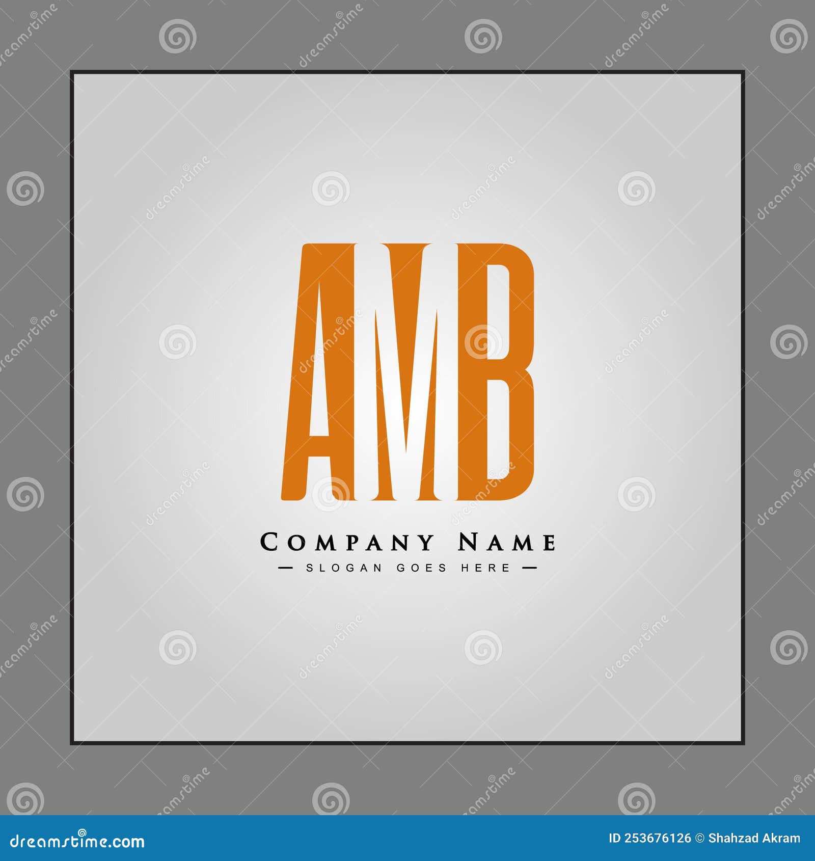 Initial Letter AMB Logo - Minimal Business Logo for Alphabet a, M and B ...