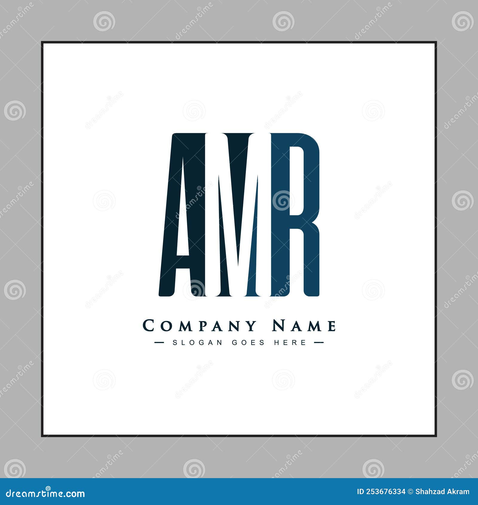 Initial Letter AMR Logo - Minimal Business Logo for Alphabet a, M and R ...