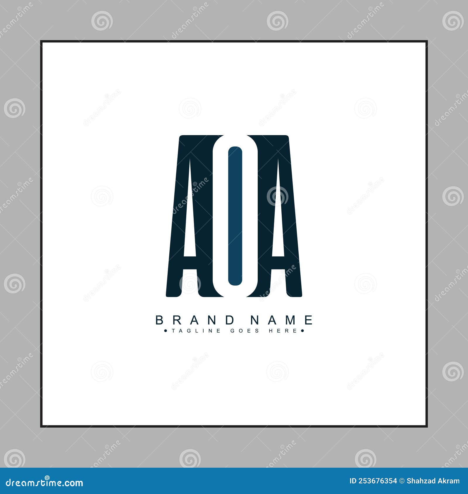 Initial Letter AOA Logo - Minimal Business Logo for Alphabet a, O and a ...