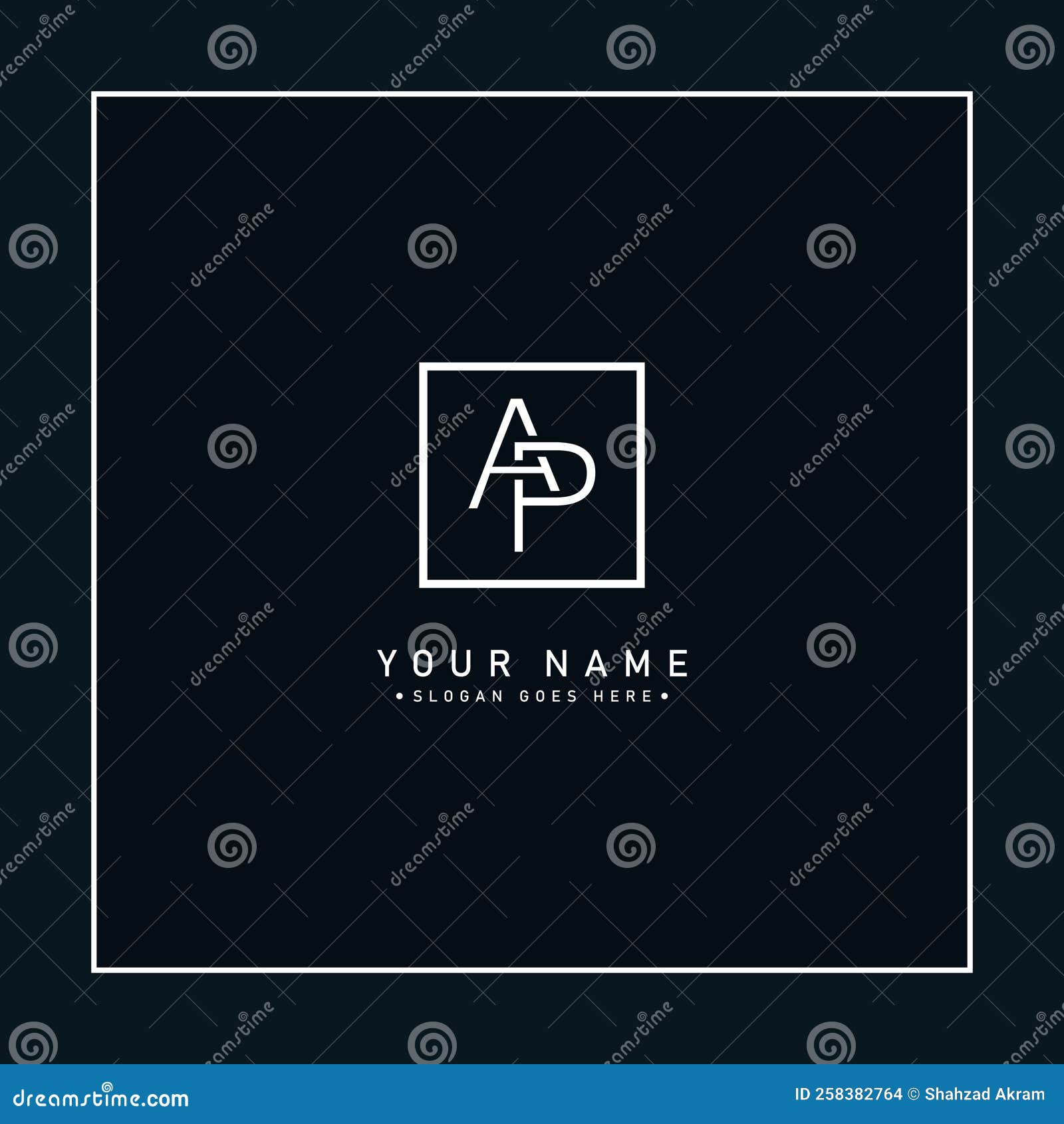 Initial Letter AP Logo - Minimal Alphabet Logo Stock Vector ...