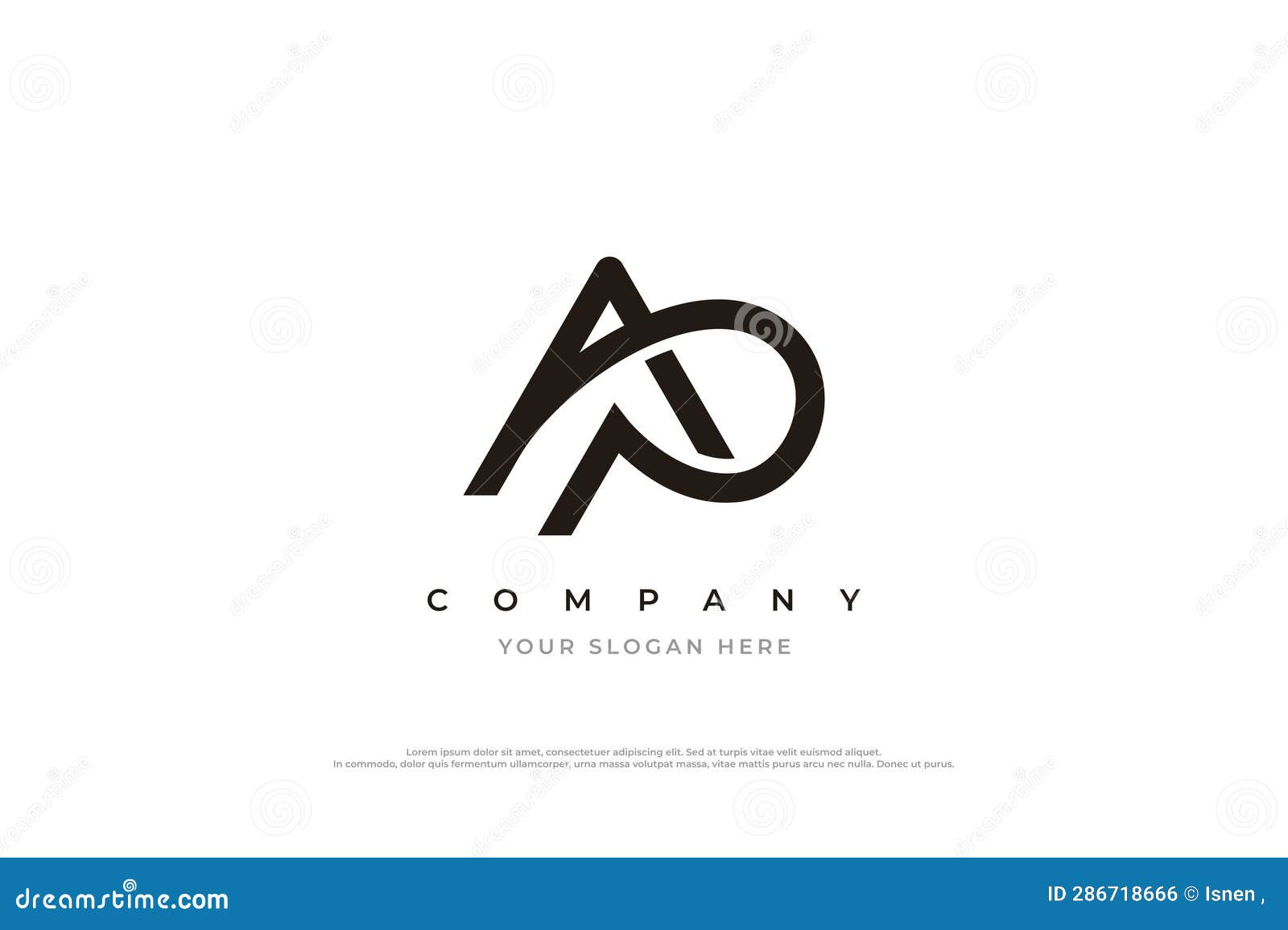 Initial Letter AP Monogram Logo Design Stock Vector - Illustration of ...