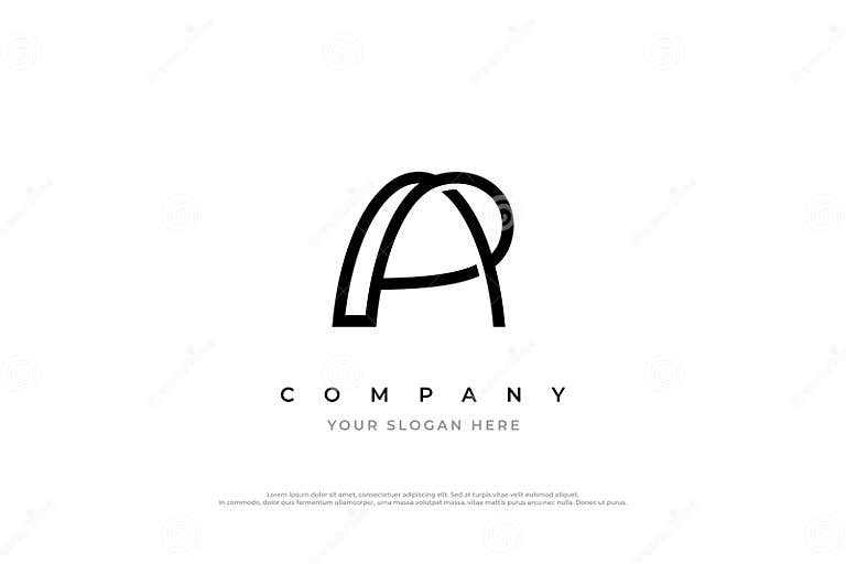 Initial Letter AP Monogram Logo Design Vector Stock Vector ...
