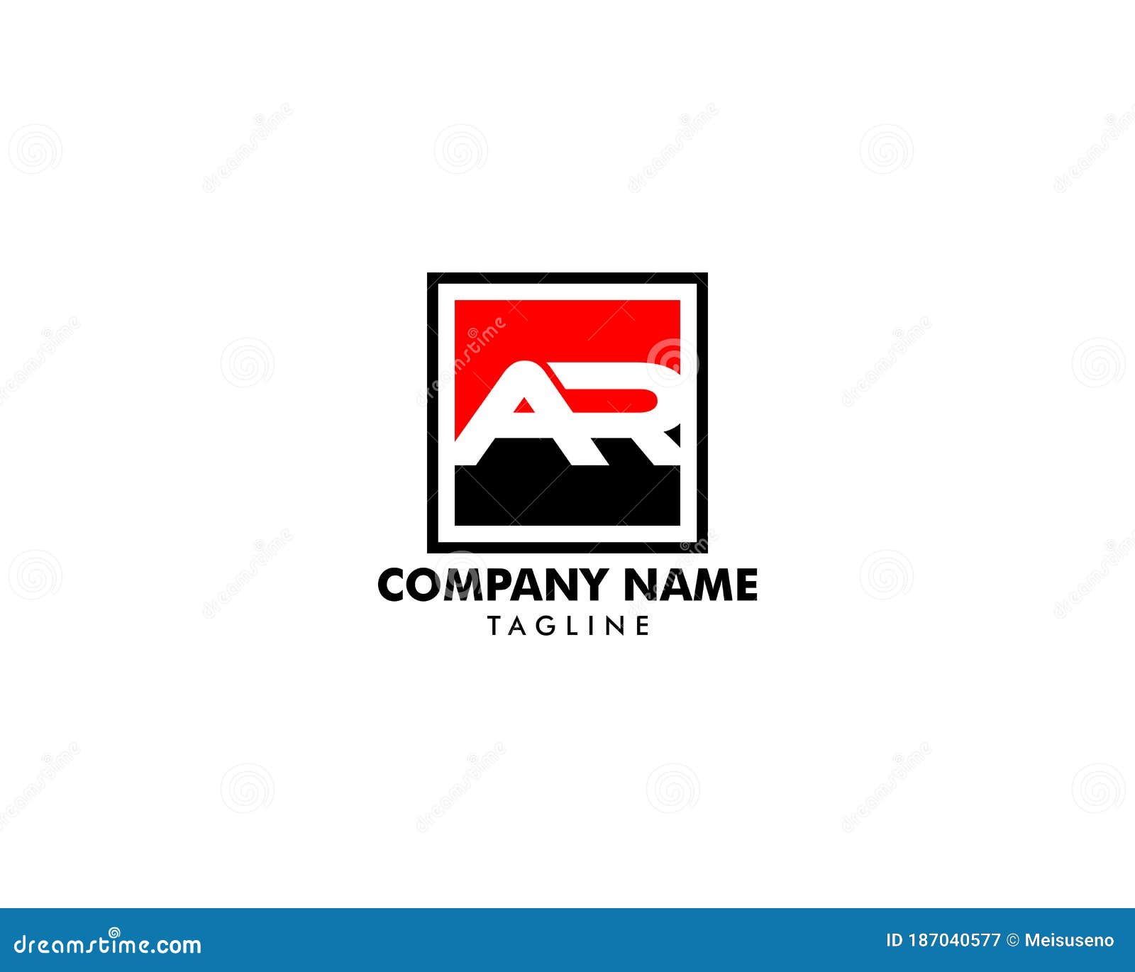 Initial Letter AR Logo Template Design Stock Vector - Illustration of ...