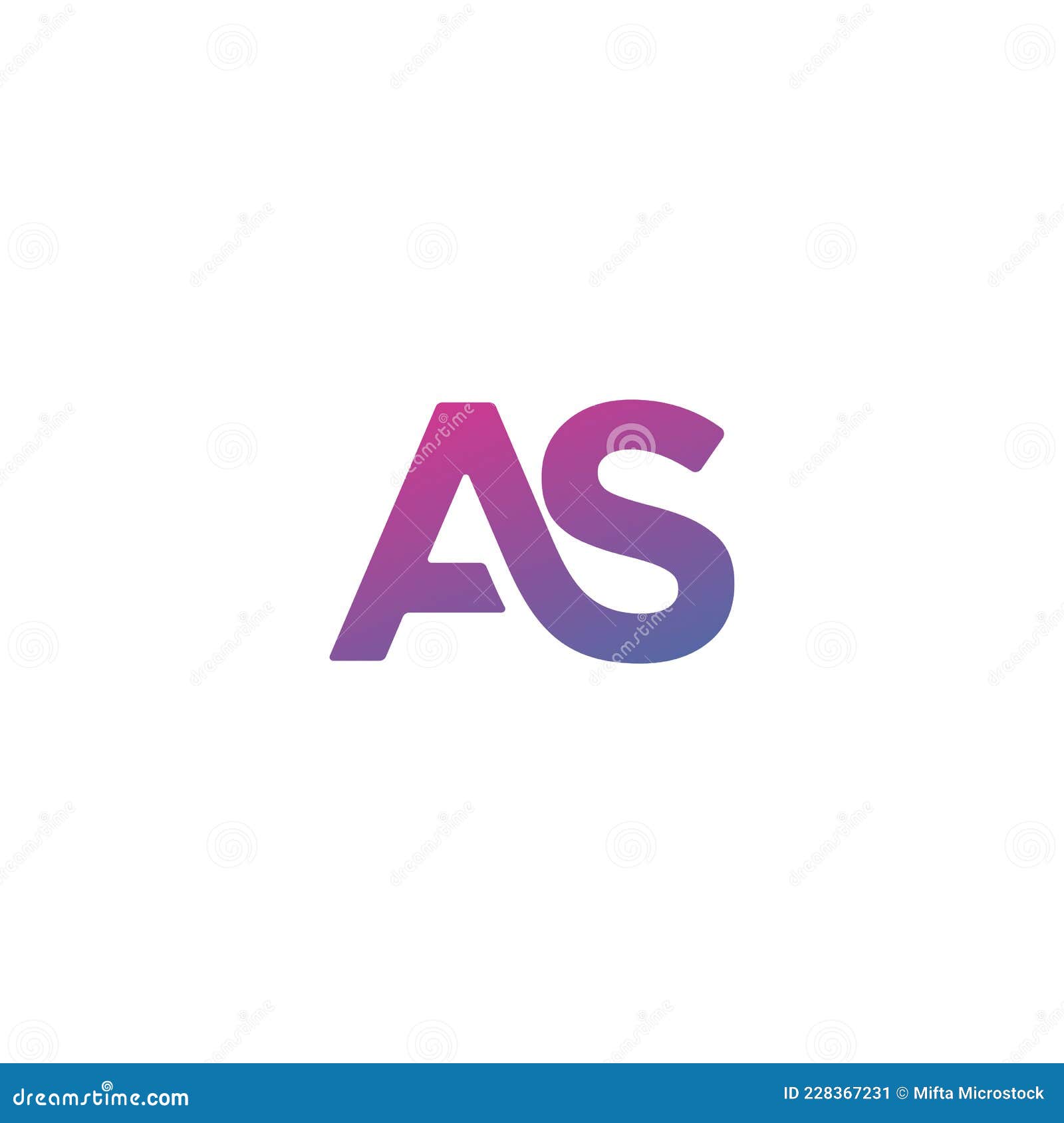 Initial Letter AS Logo Design Vector Stock Vector - Illustration of ...