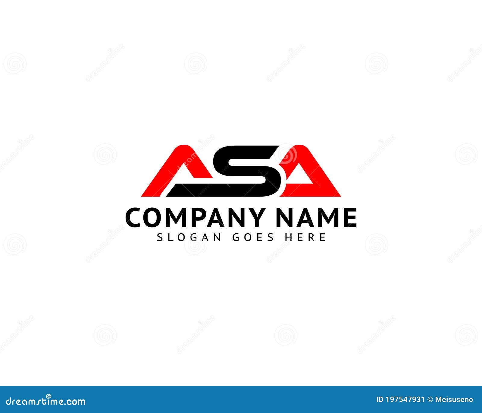 Initial Letter ASA Logo Template Design Stock Vector - Illustration of ...