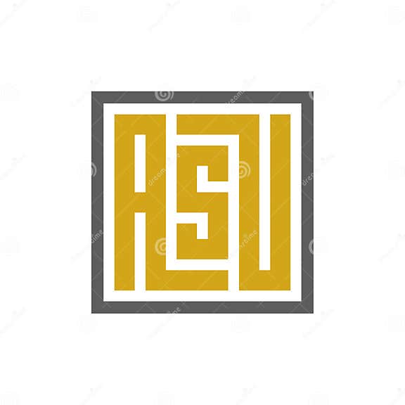 Initial Letter ASU Logo Icon Design - Vector Stock Vector ...