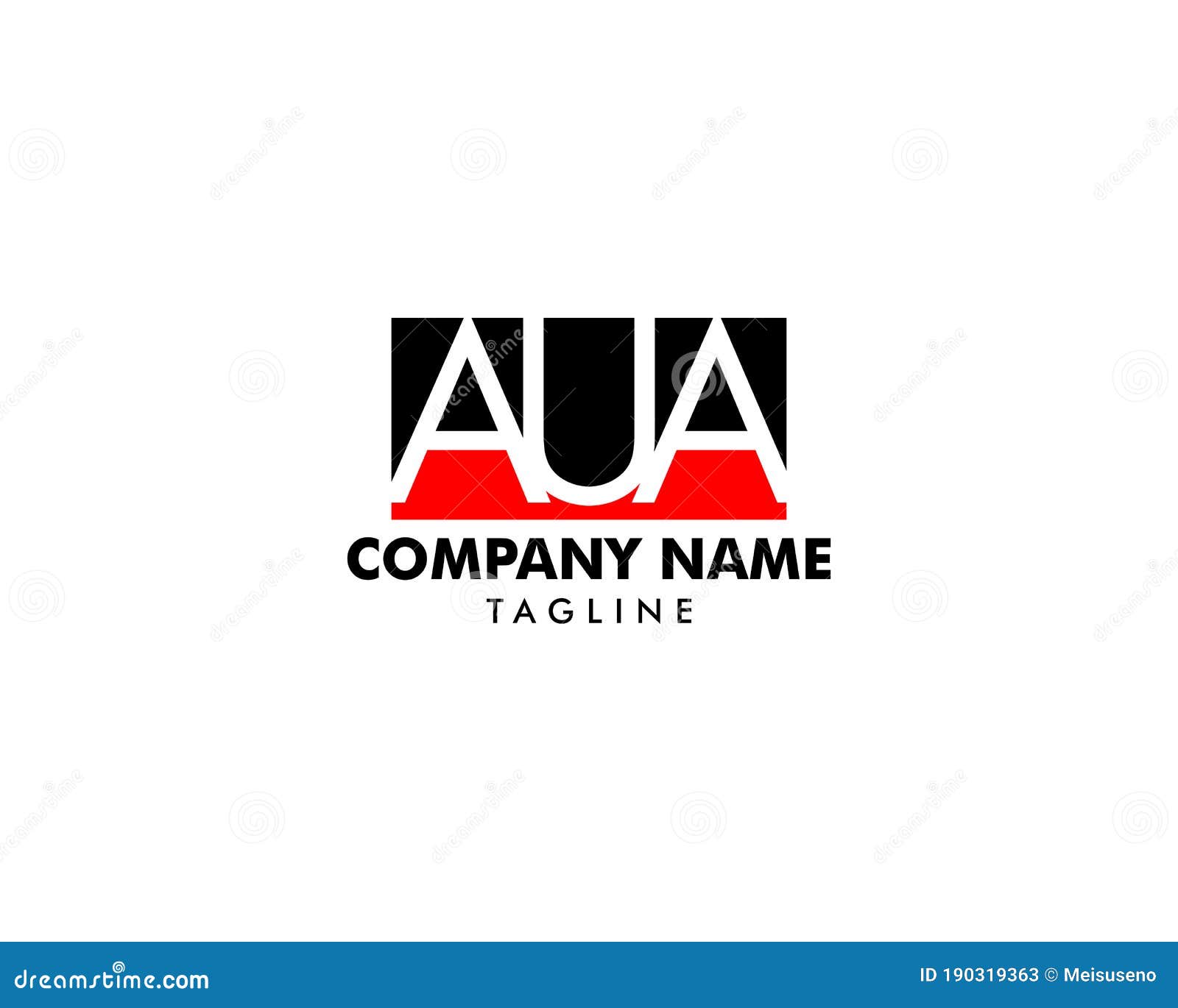 Initial Letter AUA Logo Template Design Stock Vector - Illustration of ...