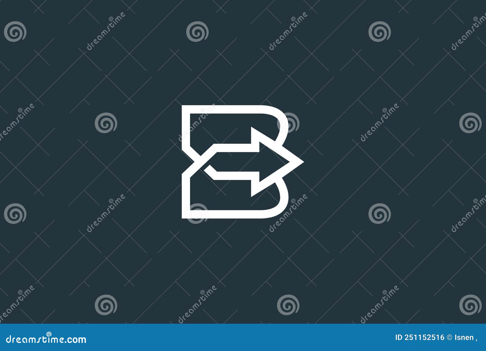 Initial Letter B and Arrow Logo Design Vector Template Stock Vector ...