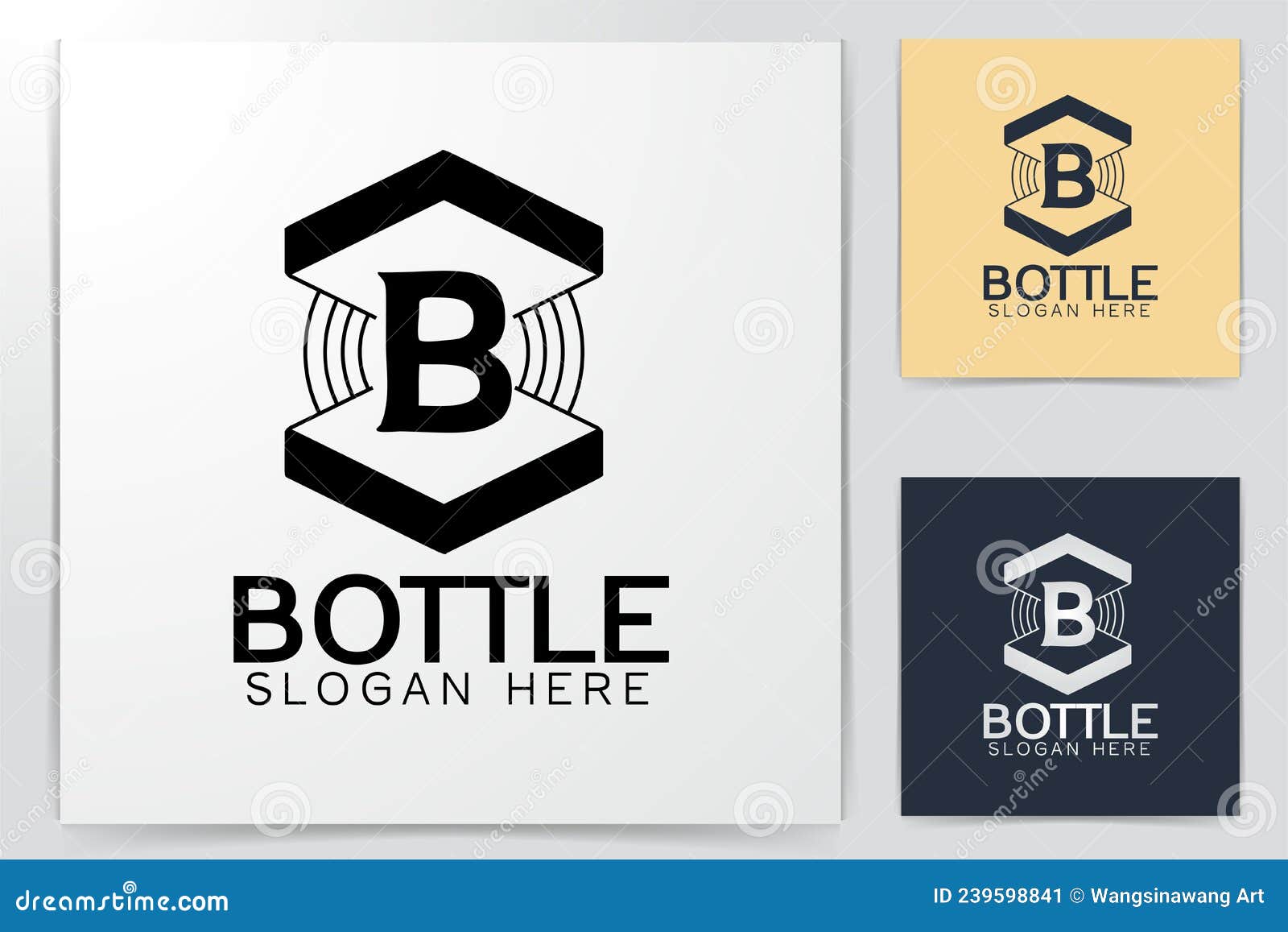 Initial Letter B on Box Logo Ideas. Inspiration Logo Design. Template ...