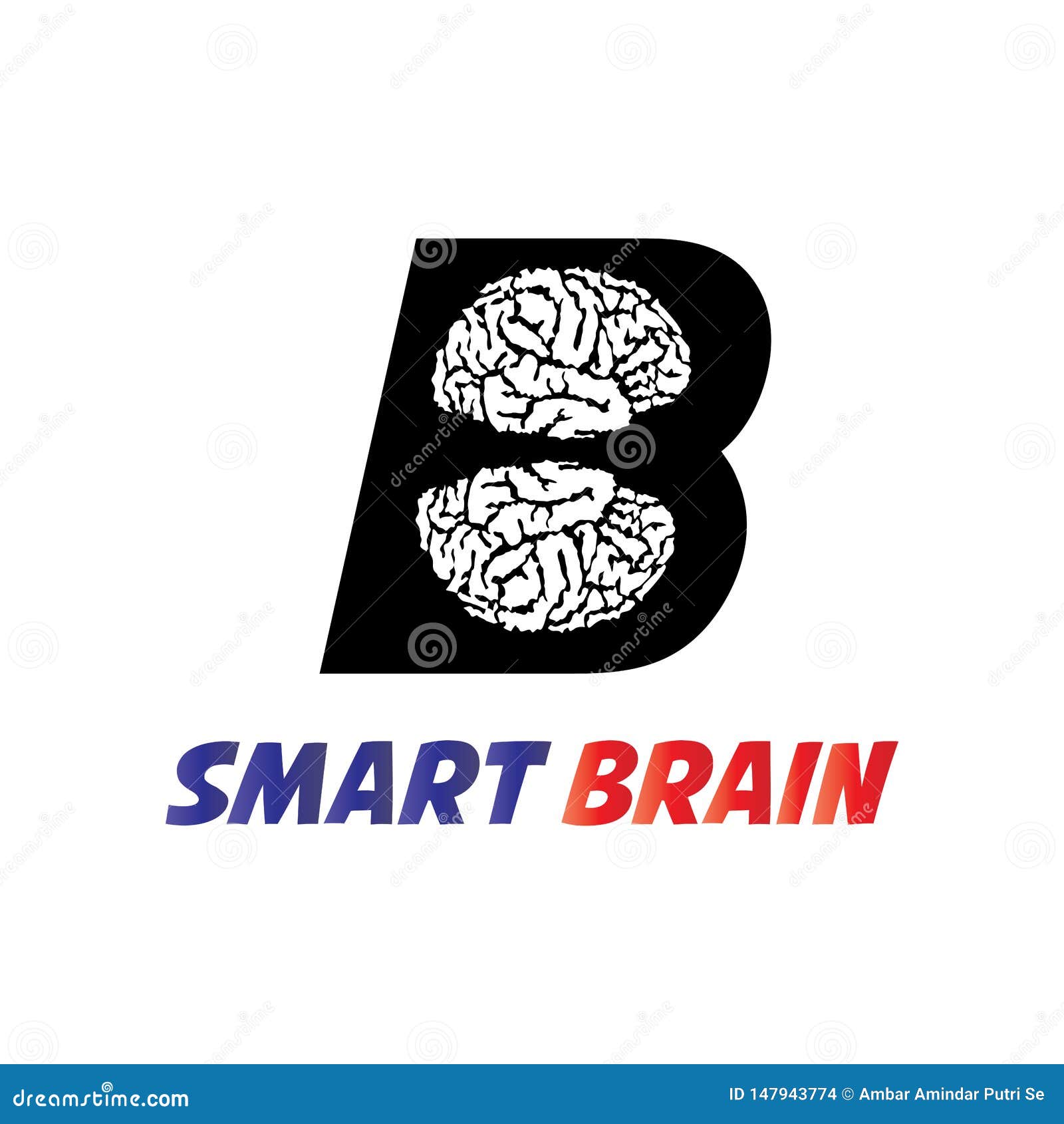 Initial U Brain Logo Cartoon Vector | CartoonDealer.com #167846593