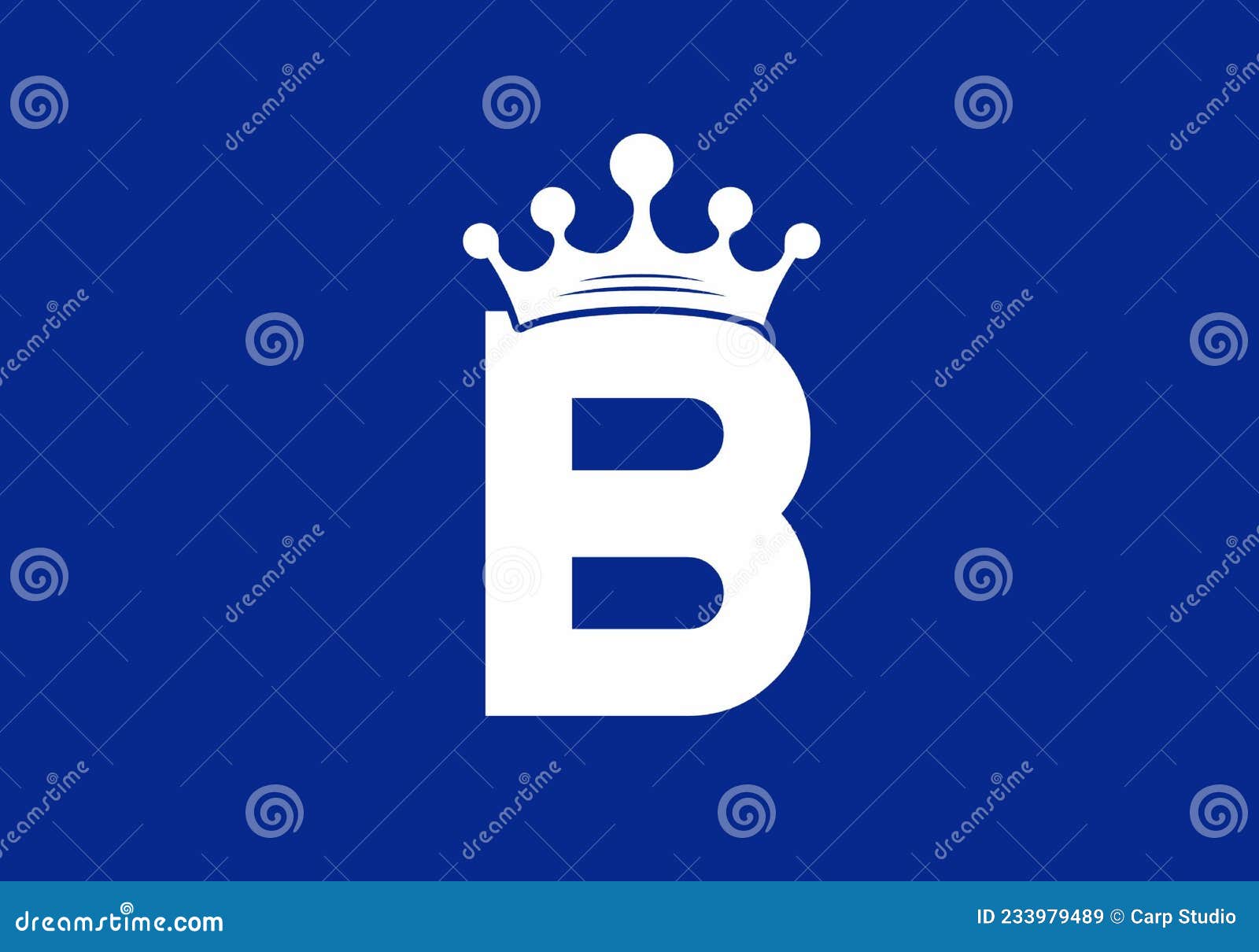 Initial Letter B with Crown Stock Vector - Illustration of abstract ...