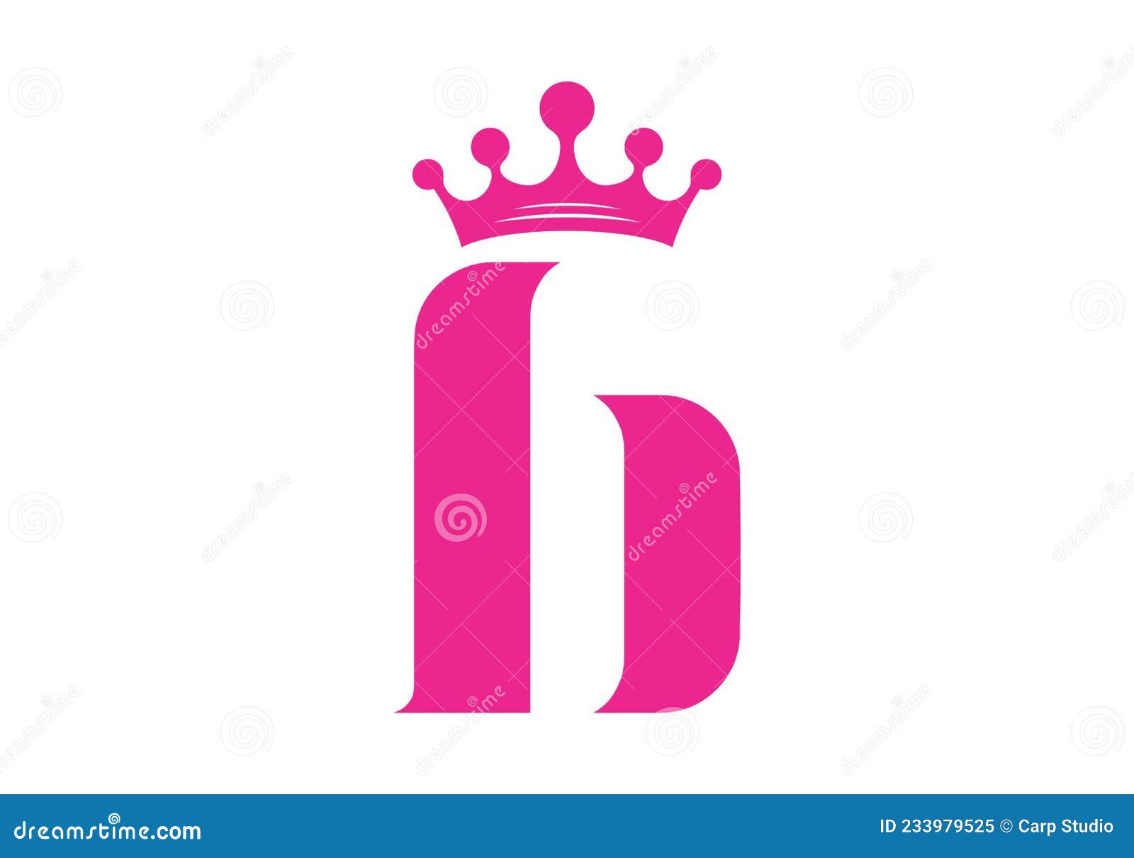 Initial Letter B with Crown Stock Vector - Illustration of logo, font ...