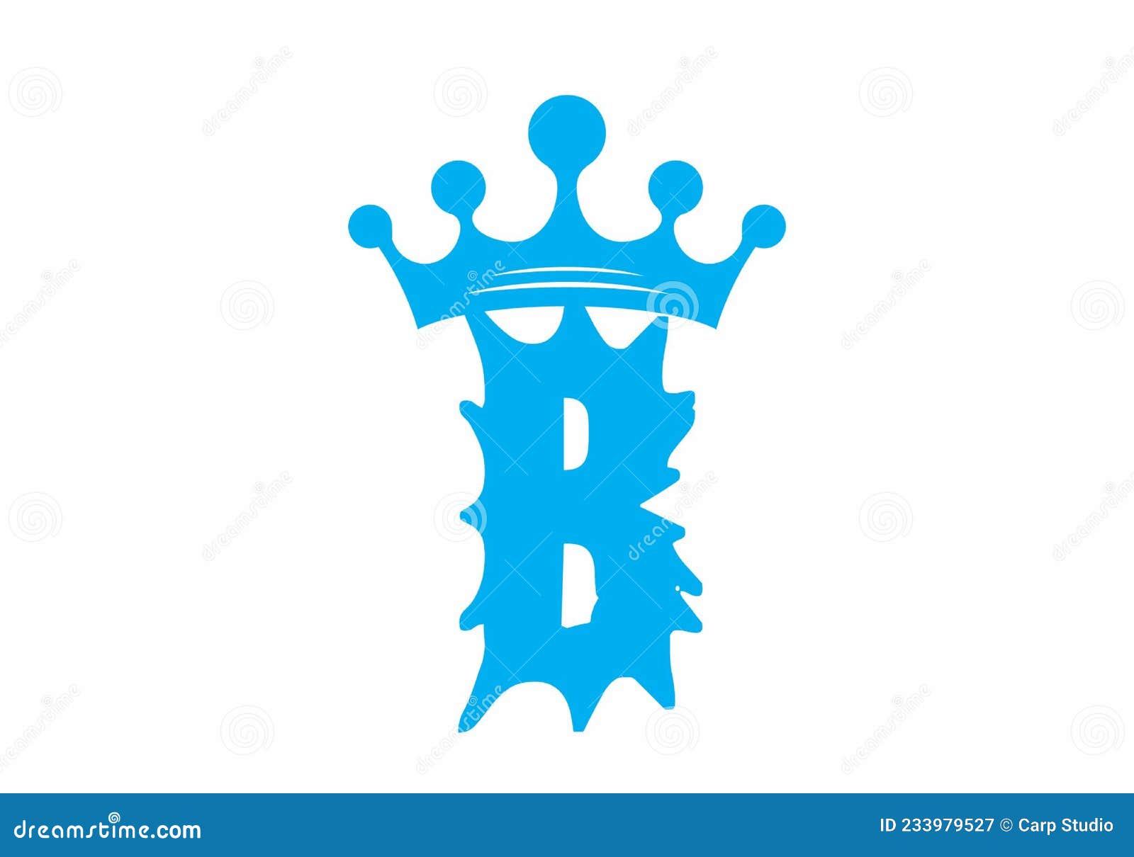 Initial Letter B with Crown Stock Vector - Illustration of abstract ...