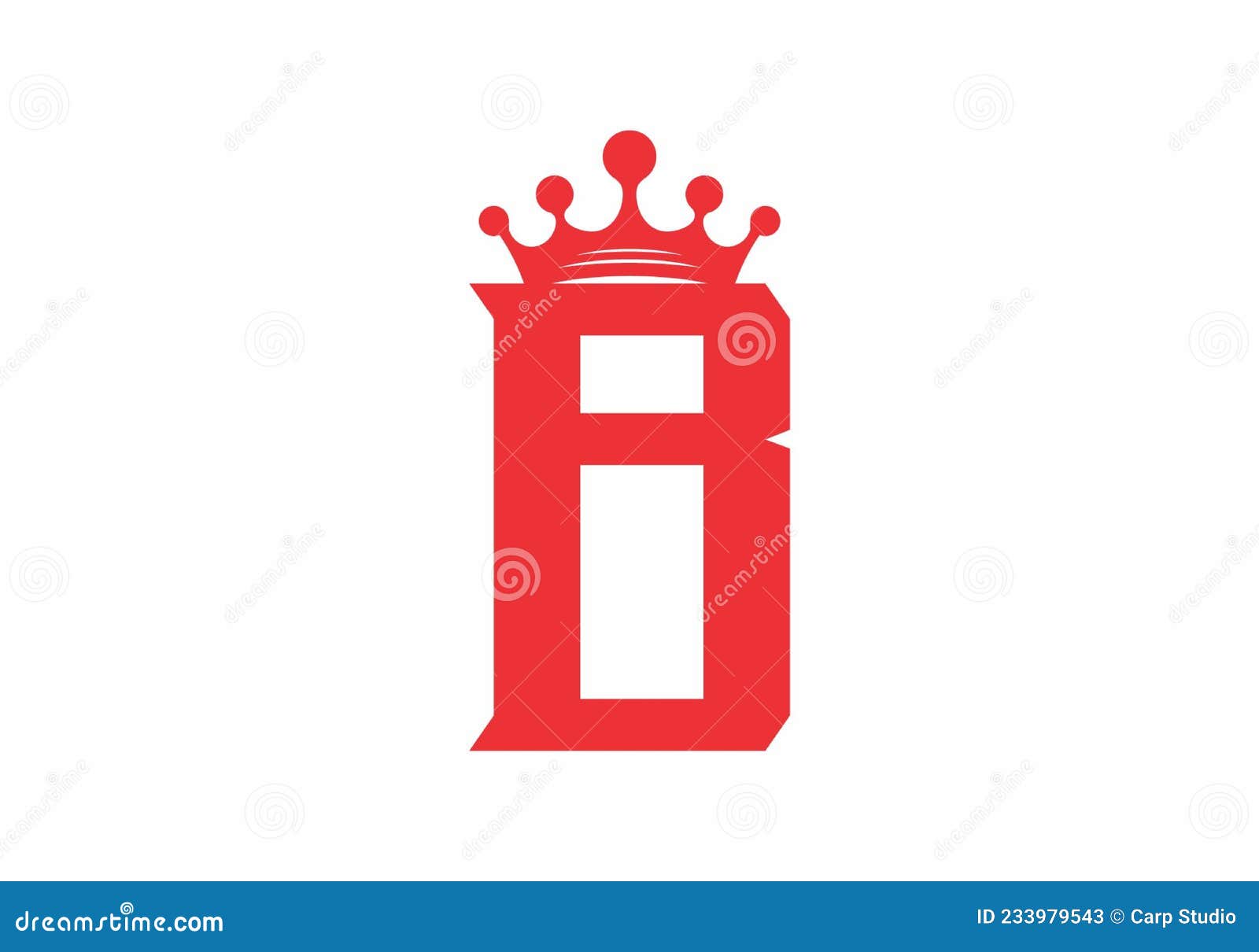 Initial Letter B with Crown Stock Vector - Illustration of fashion ...