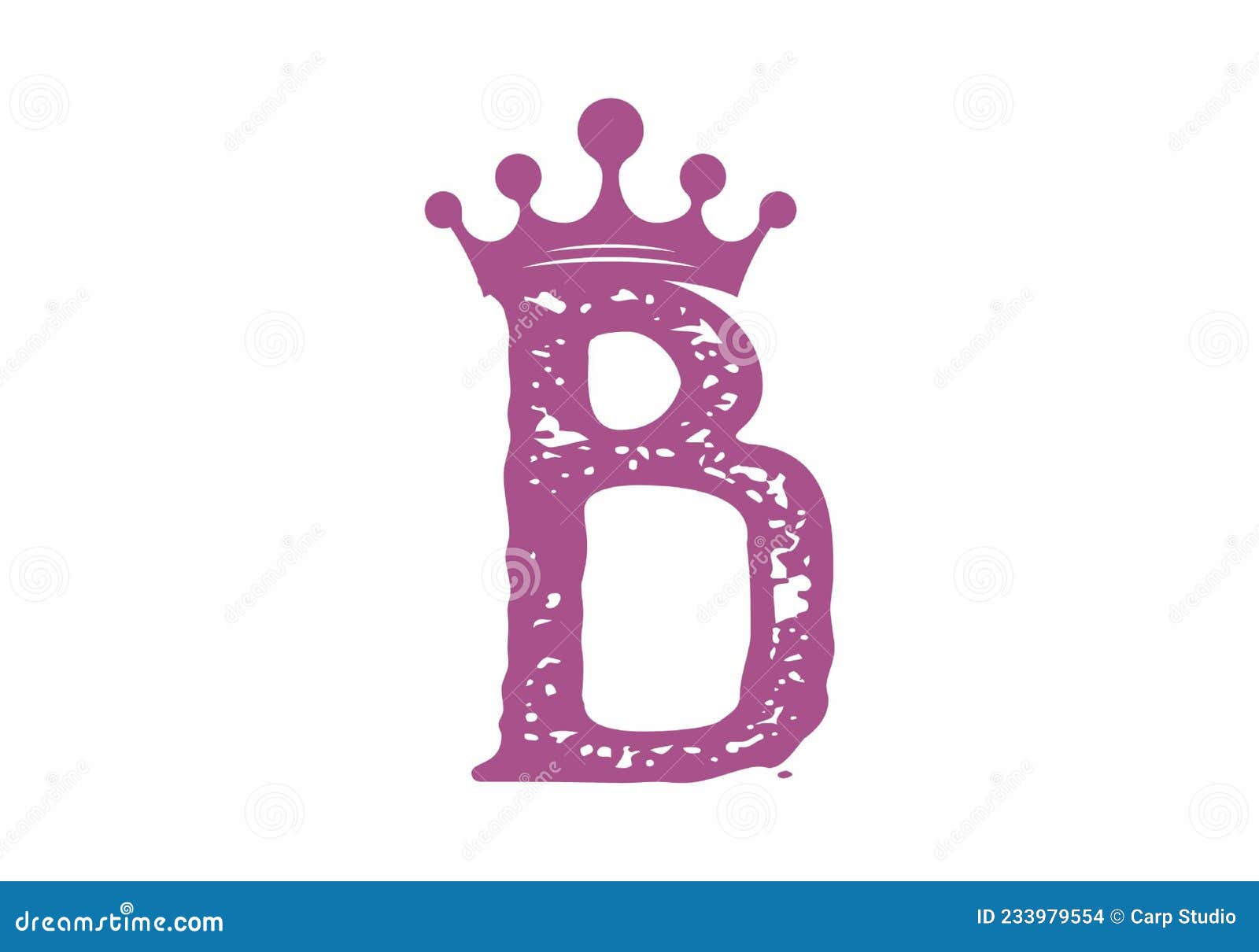 Initial Letter B with Crown Stock Vector - Illustration of elegant ...