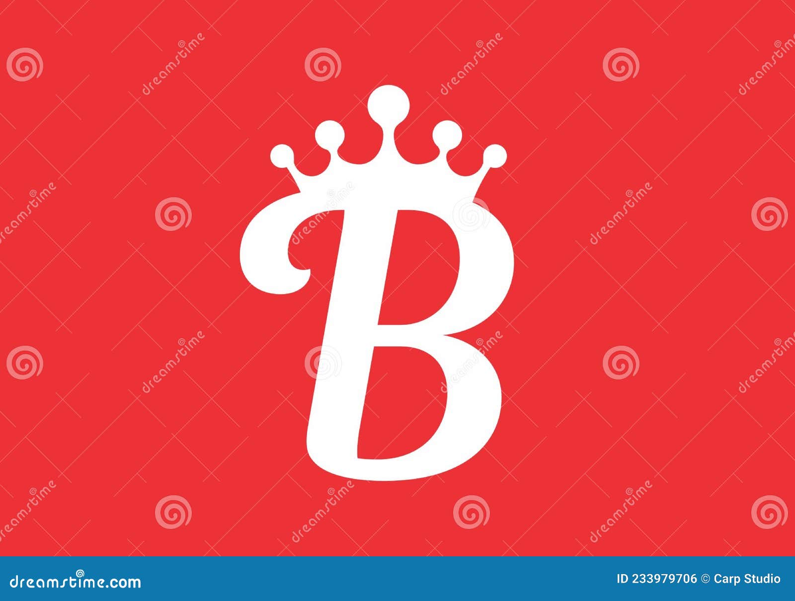 Initial Letter B with Crown Stock Vector - Illustration of element ...