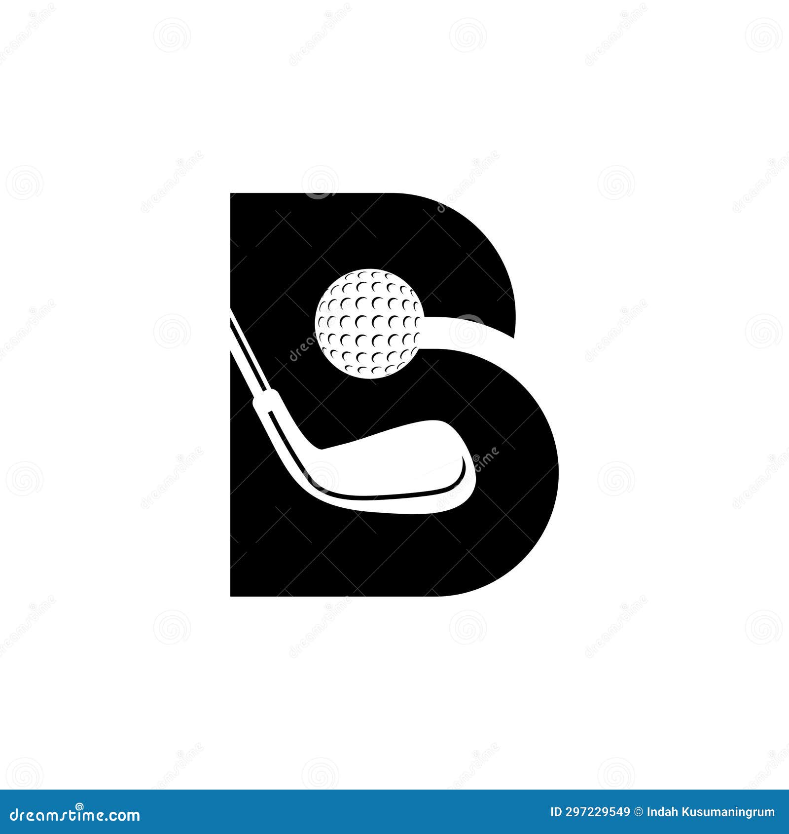 Initial Letter B Golf Logo, Letter B Golf Logo Combination, Abstract ...