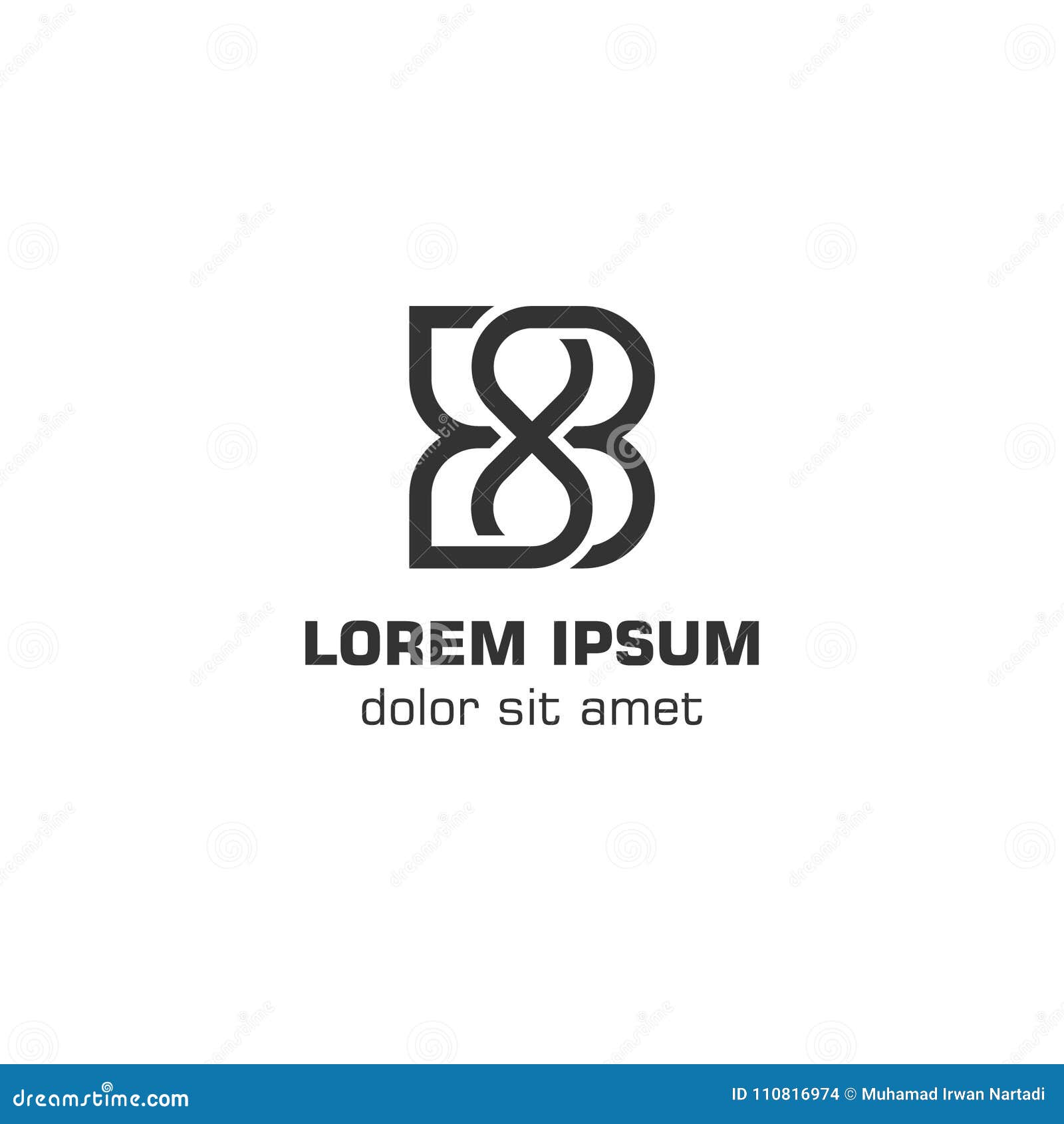 Initial Letter B Infinite Logo Stock Illustration - Illustration of ...