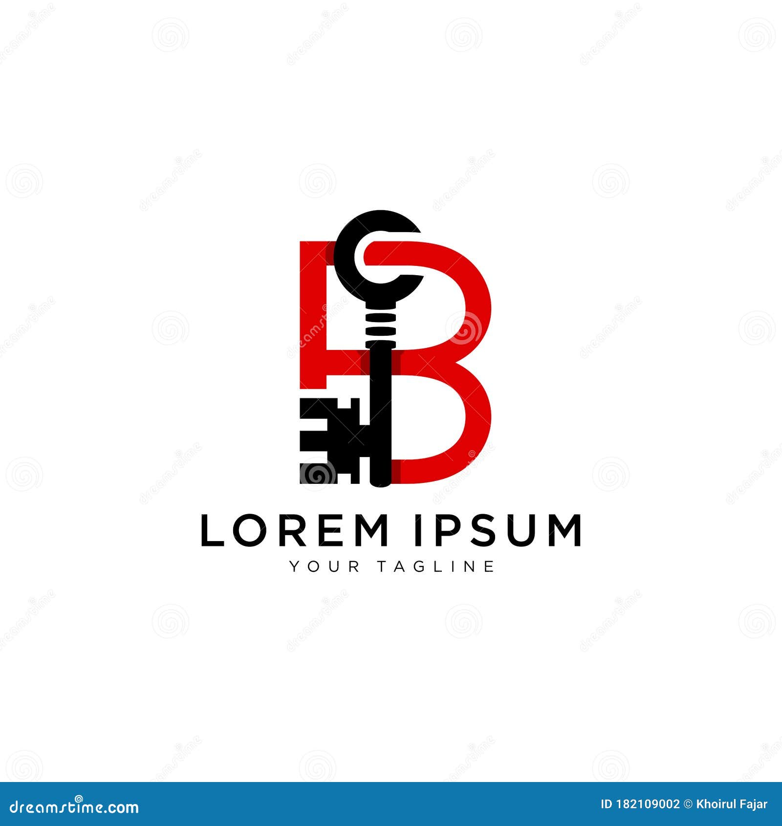 Initial Letter B Key Logo Concept, Key with Letter B, Vector Logo ...
