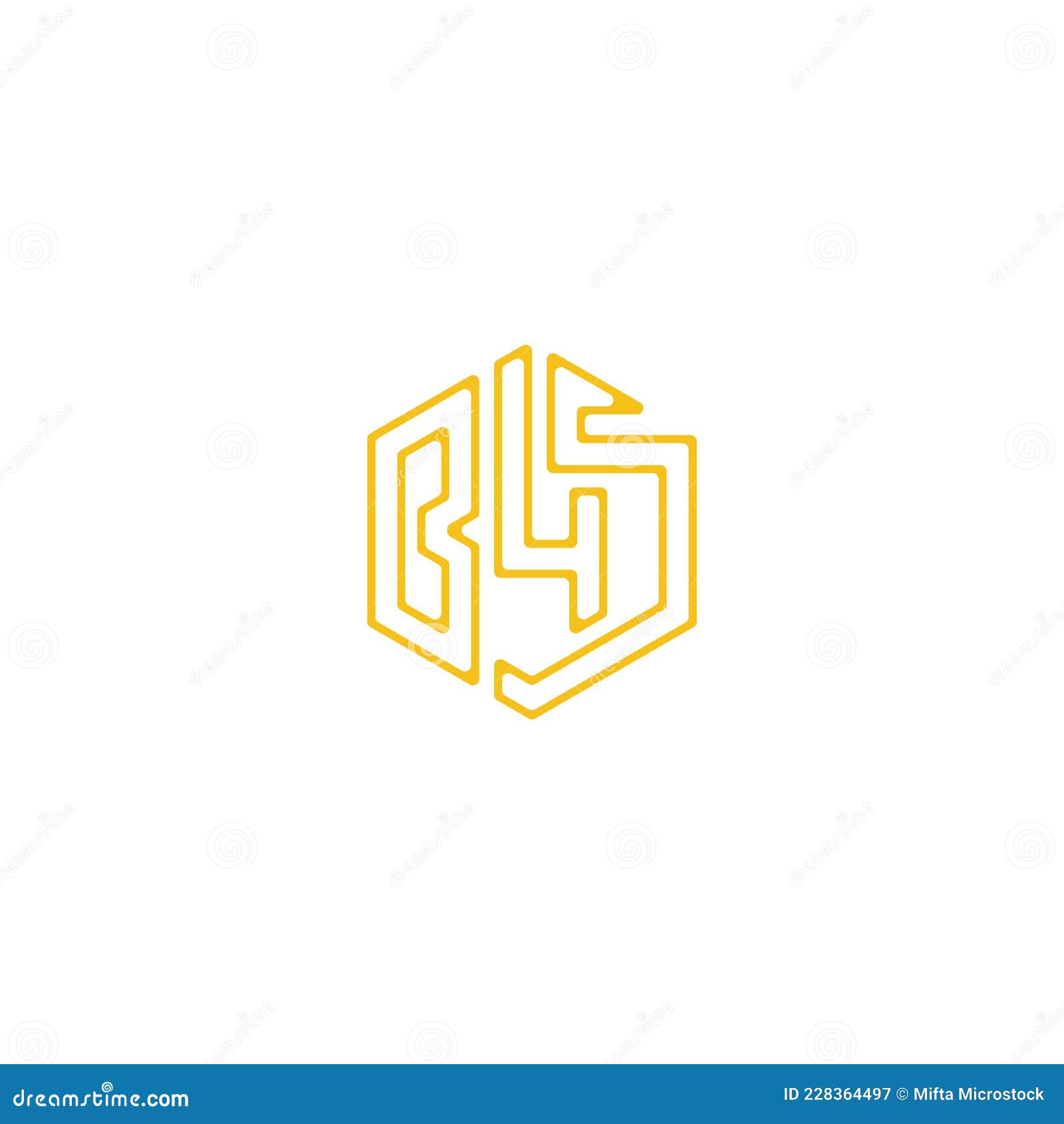 Initial Letter B45 Logo Design Vector Unique Stock Vector ...