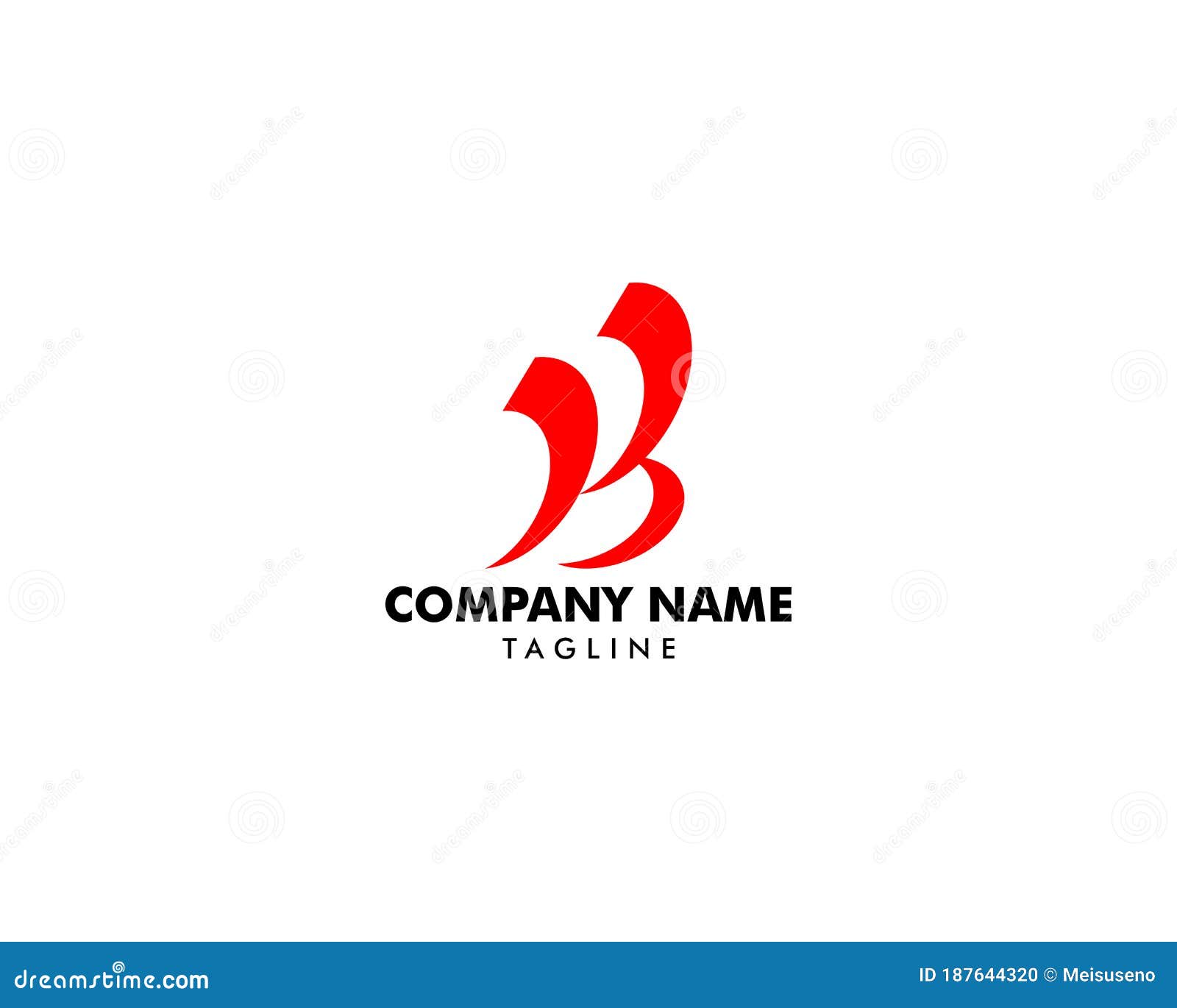 Initial Letter B Logo Template Design Stock Vector - Illustration of ...