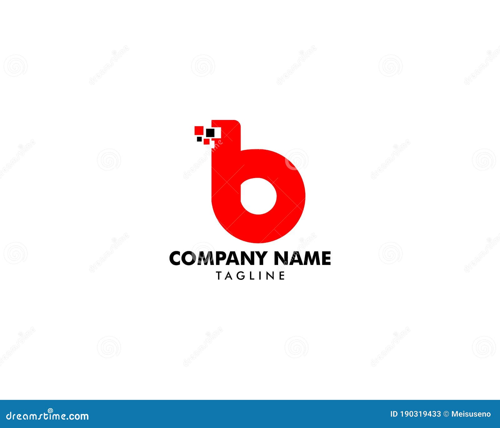Initial Letter B Pixel Logo Design Element Stock Vector - Illustration ...