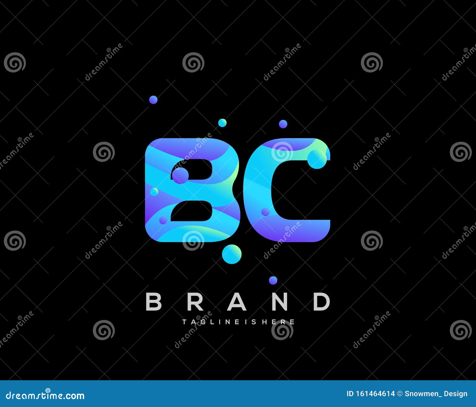 Initial Letter BC Logo with Colorful Circle Background, Letter ...